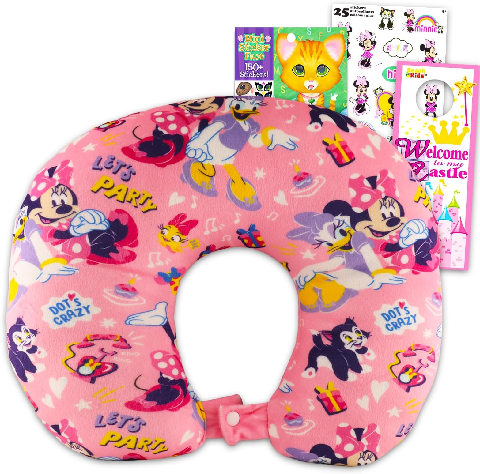 Amazon.com: Minnie Mouse Travel Neck Pillow - Bundle with Minnie Neck ...