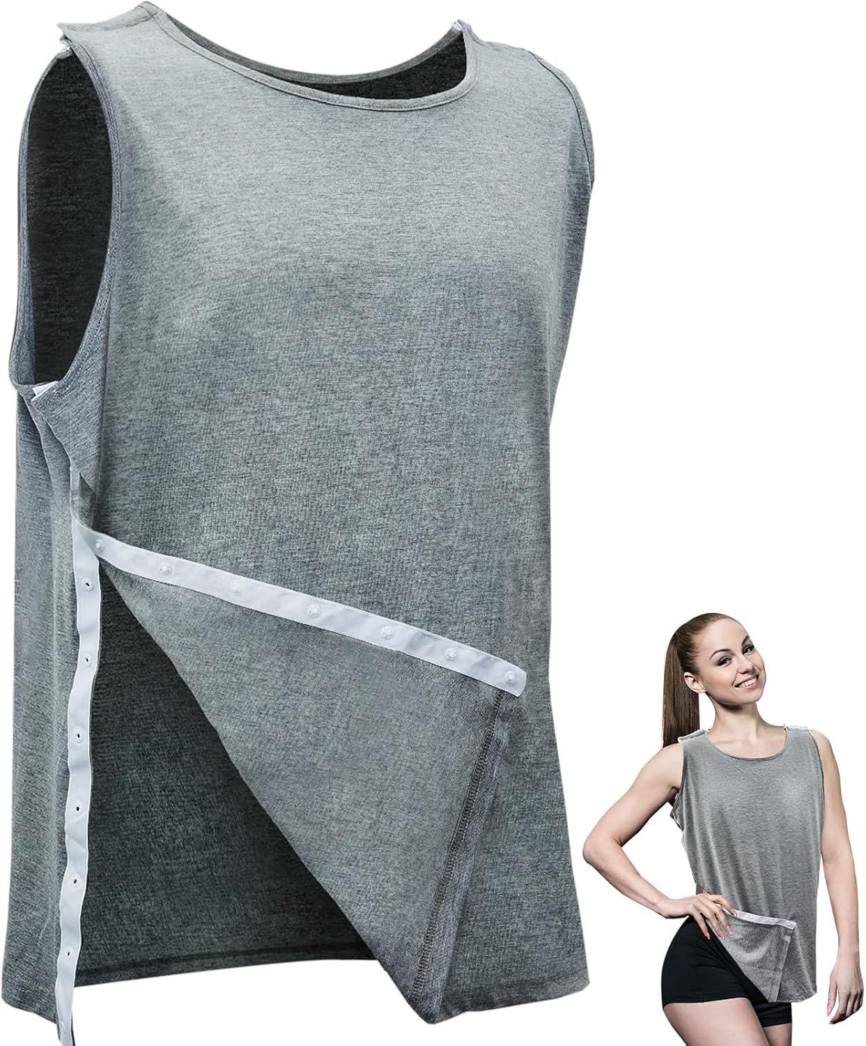 Hercicy Post Surgery Shirt Unisex Shoulder Surgery Shirts Left and ...