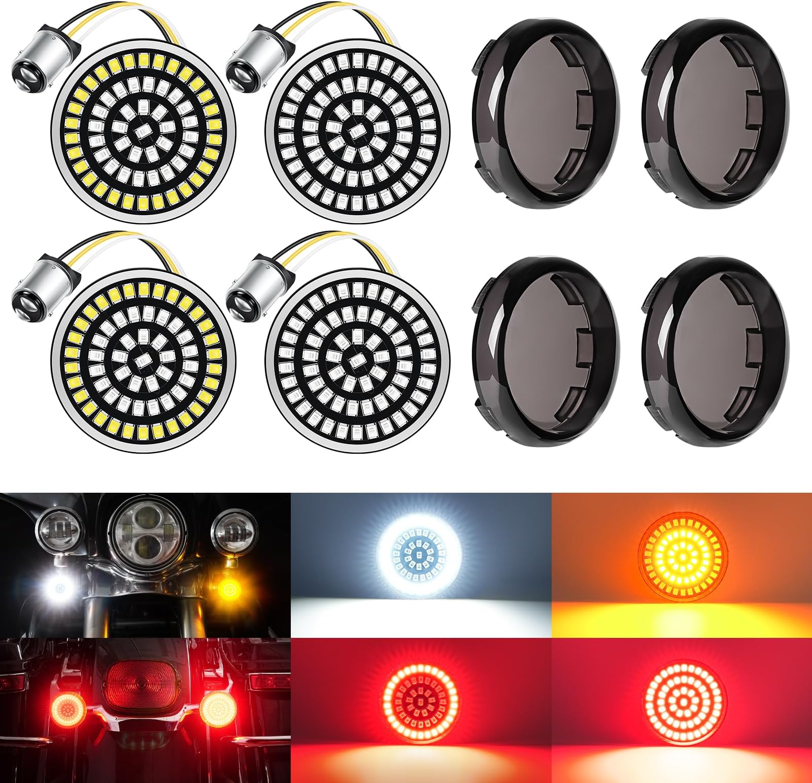 Amazon.com: Custom Dynamics Set of Genesis® 4 Solid Amber/White (Halo ...