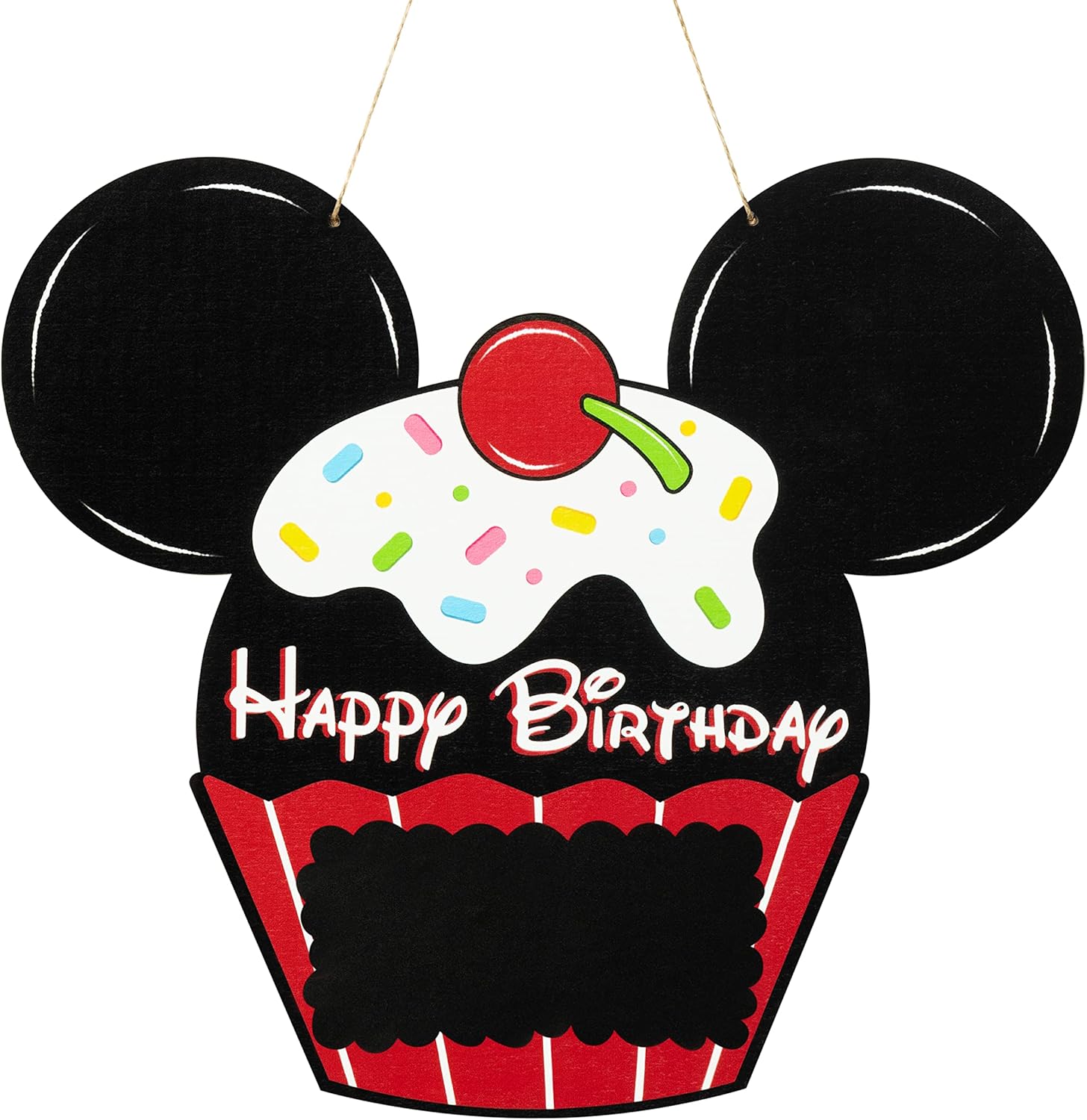 Amazon.com: Happy Birthday Mouse Shaped Wood Door Sign Decor Cute Mouse ...