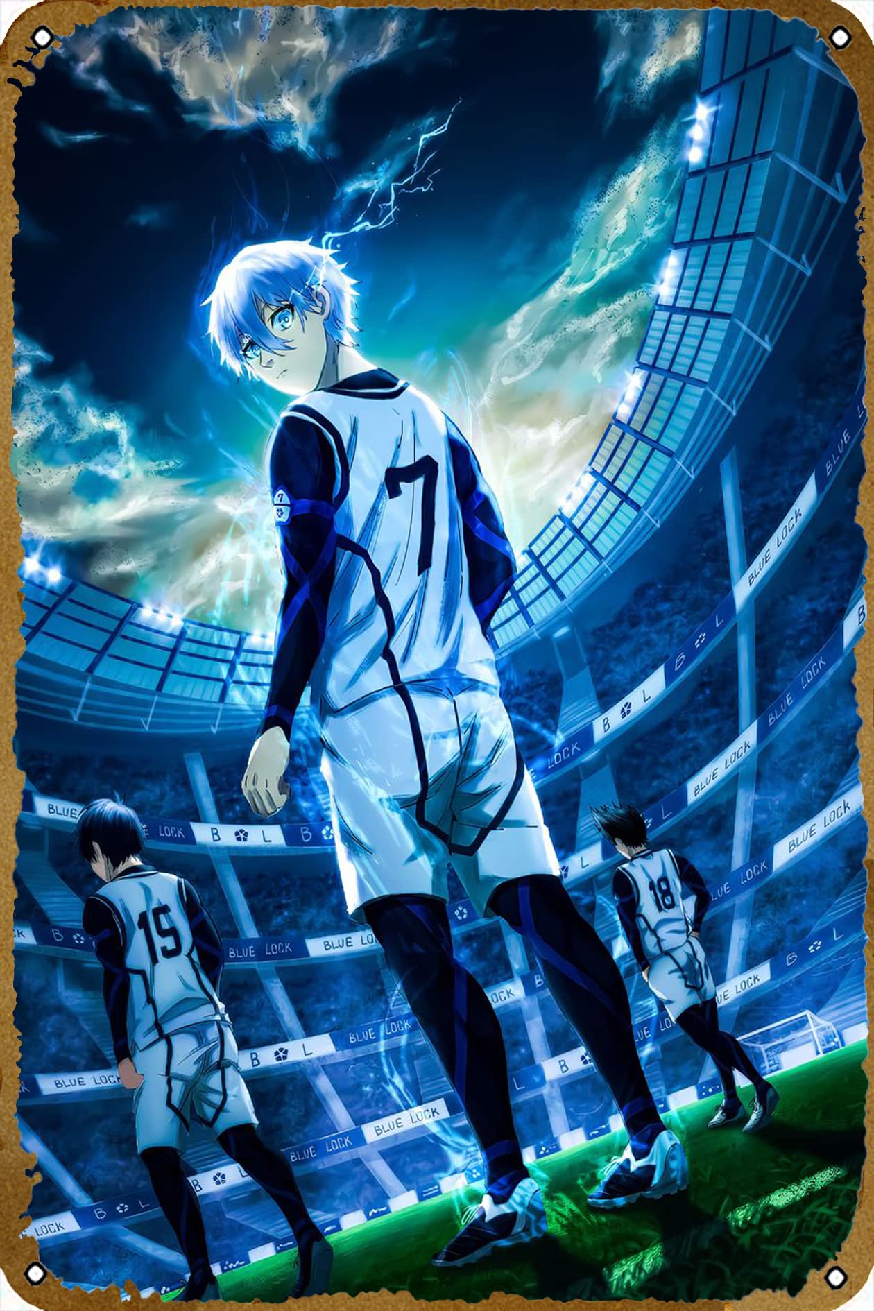 Amazon.com: Anime Blue Lock Retro 12 x 8 Inch Metal Tin Sign for Wall ...