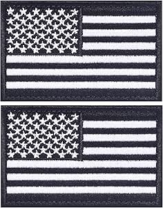Amazon.com: Harsgs 2PCS American Flag Patches, Hook & Loop Tactical Morale Patch Full Embroidery ...