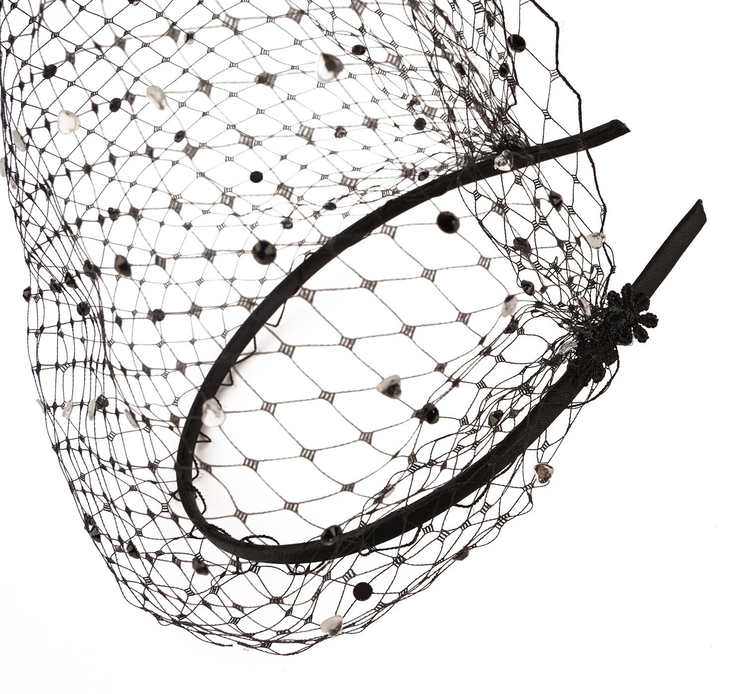 Snapklik.com : Cizoe 1920s Flapper Fascinator Mesh Face Veil Headband ...