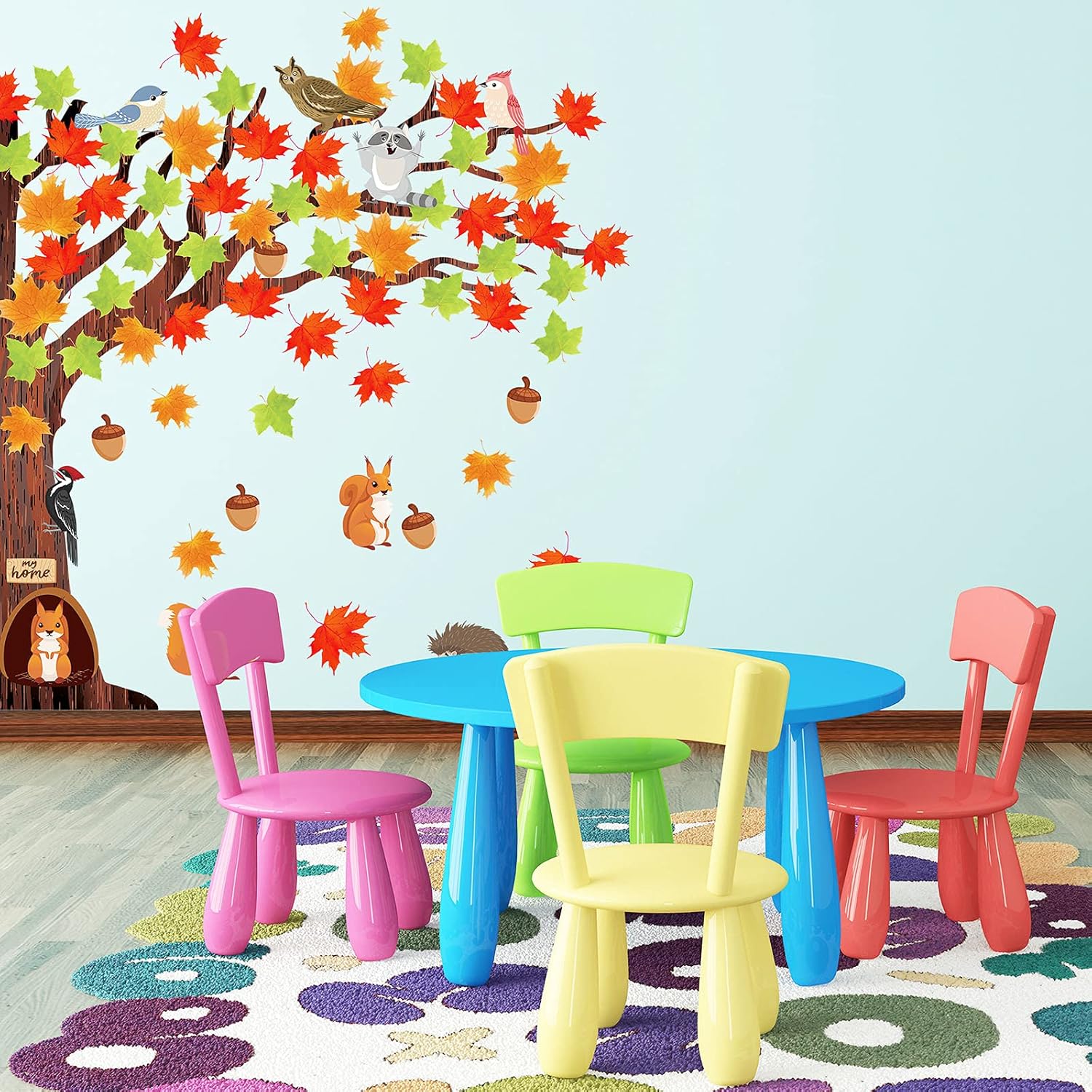 110 Piece Autumn Tree Bulletin Board Set for Classroom Decor in Nepal ...