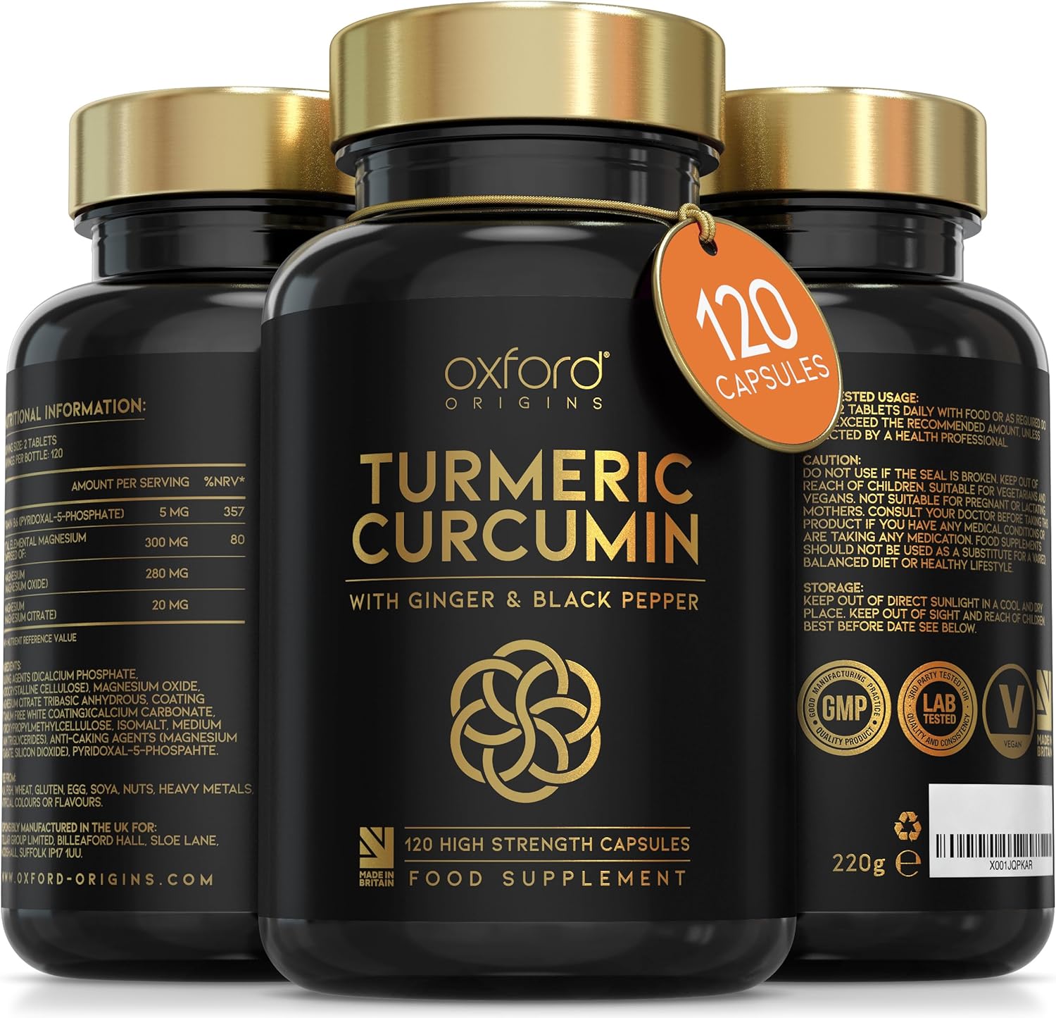 Advanced Turmeric and Black Pepper Capsules Made in the UK | ONE per ...