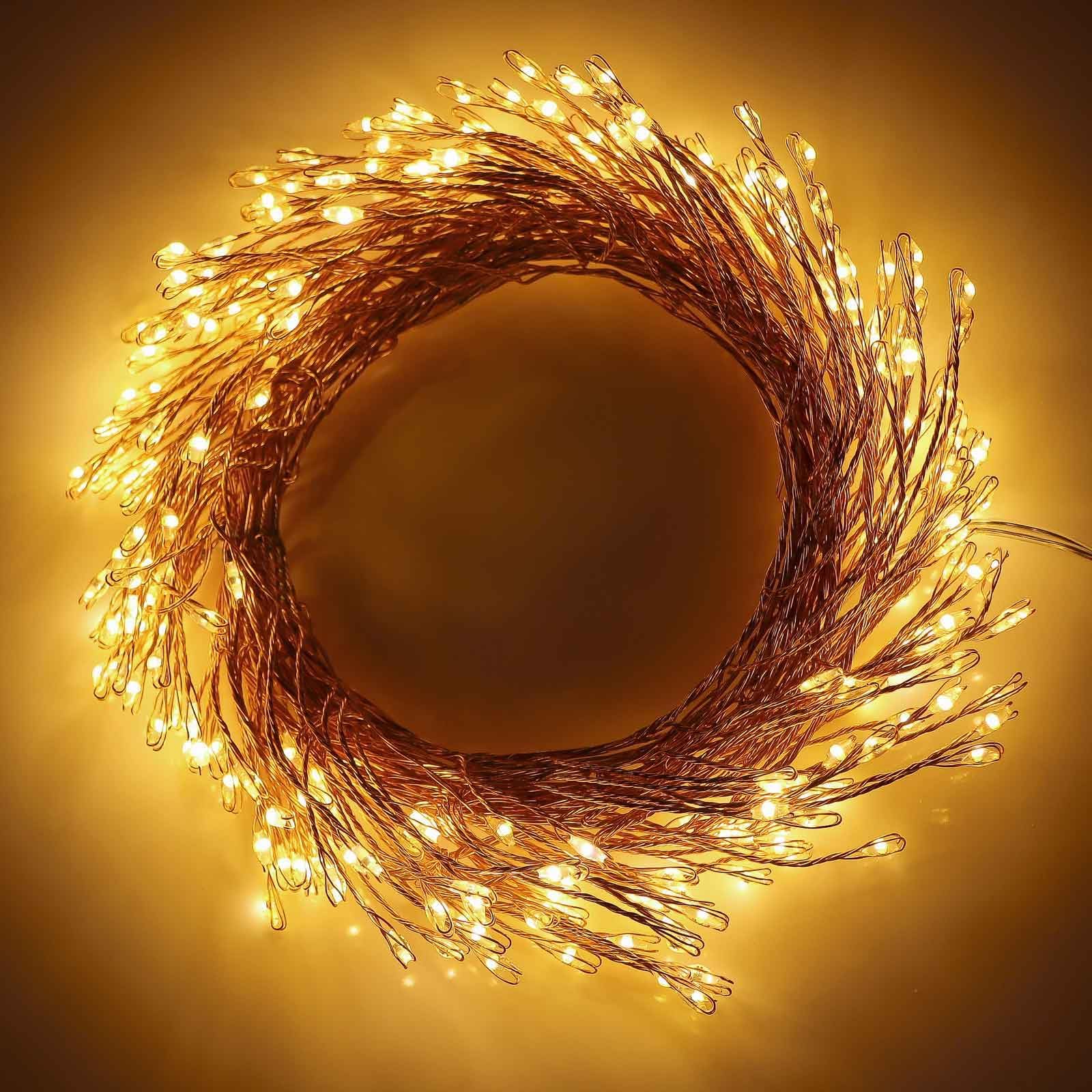 Amazon.com: Wintergreen Lighting 8’ Fairy Lights String – LED Cluster ...