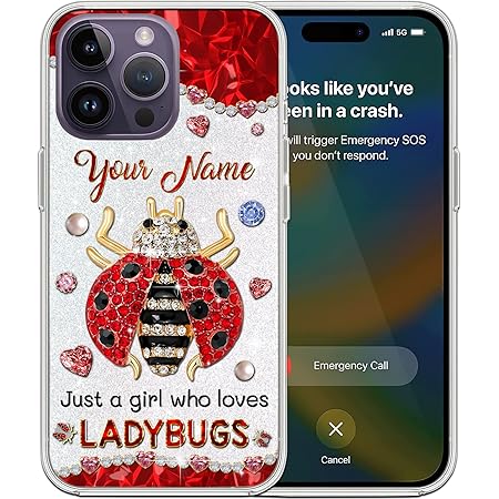 Amazon.com: CASEZILY Personalized Ladybugs Jewelry Style Phone Case ...