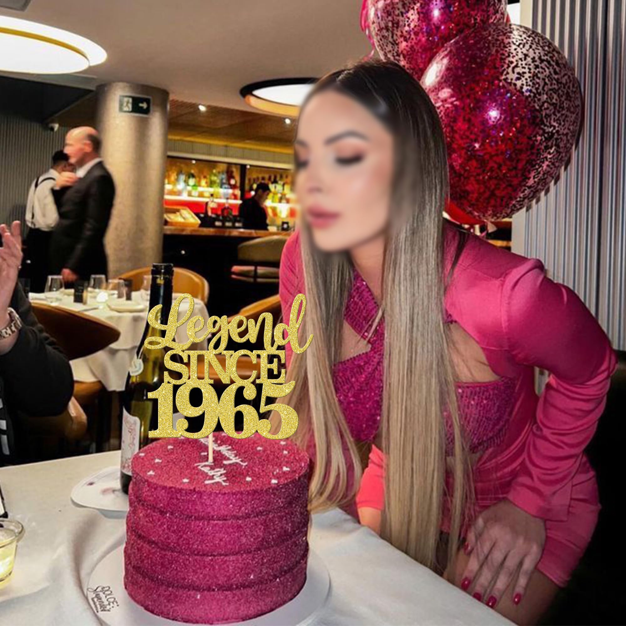 Snapklik.com : 1 PCS Legend Since 1965 Cake Topper Glitter Sixty Happy ...