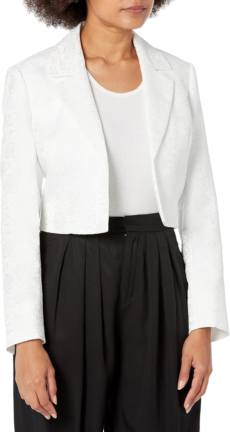 Kasper Women's Jacquard Short Open Jacket