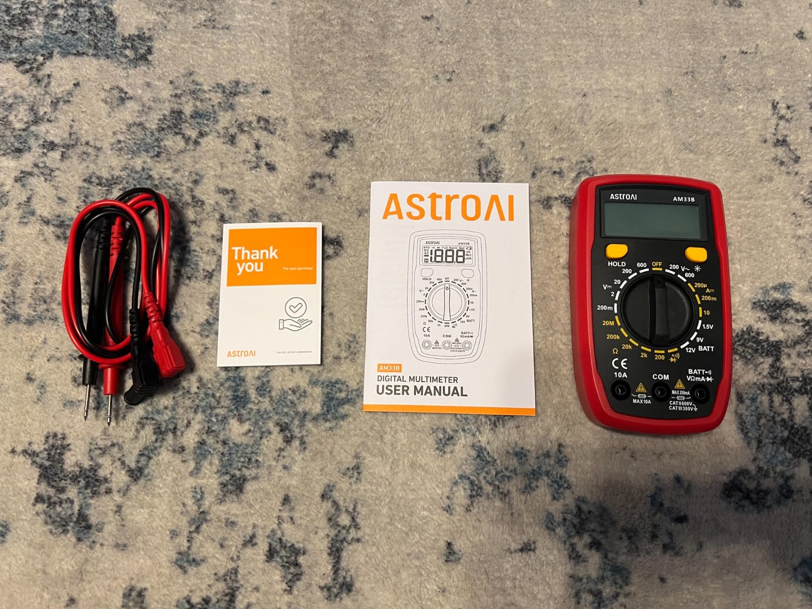 AstroAI Digital Multimeter Tester 2000 Counts (AM33B) with DC AC ...