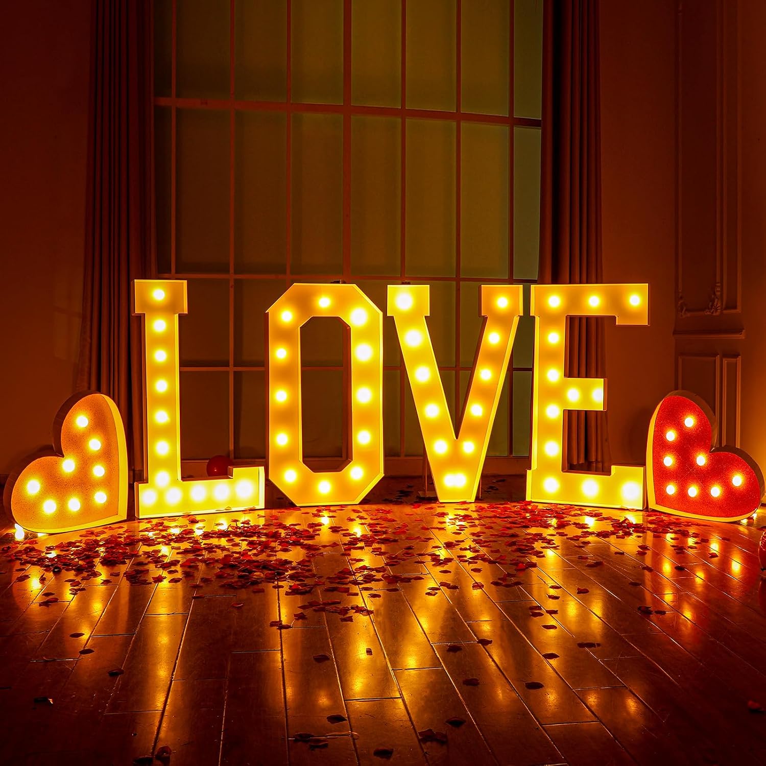 VIHOSE Letrero de luz LED gigante de carpa con letras LED para el día ...