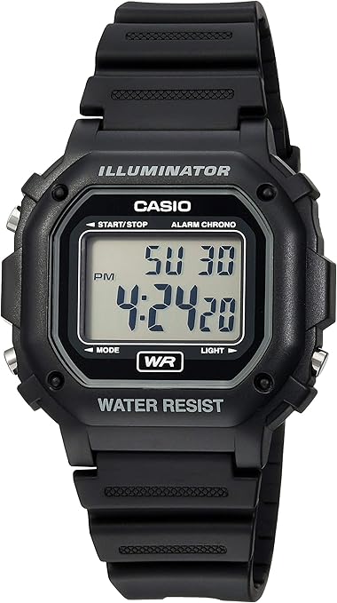 Amazon.com: Casio Men's F108WH Illuminator Collection Black Resin Strap ...