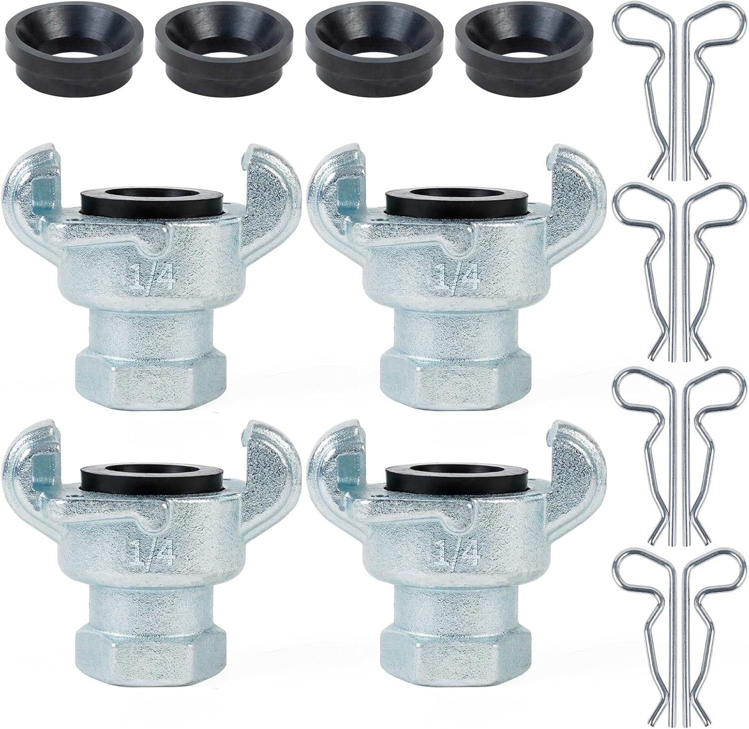 ChillWaves Iron Air Hose Fitting, 1/4" NPT Female 2 Lug Universal ...