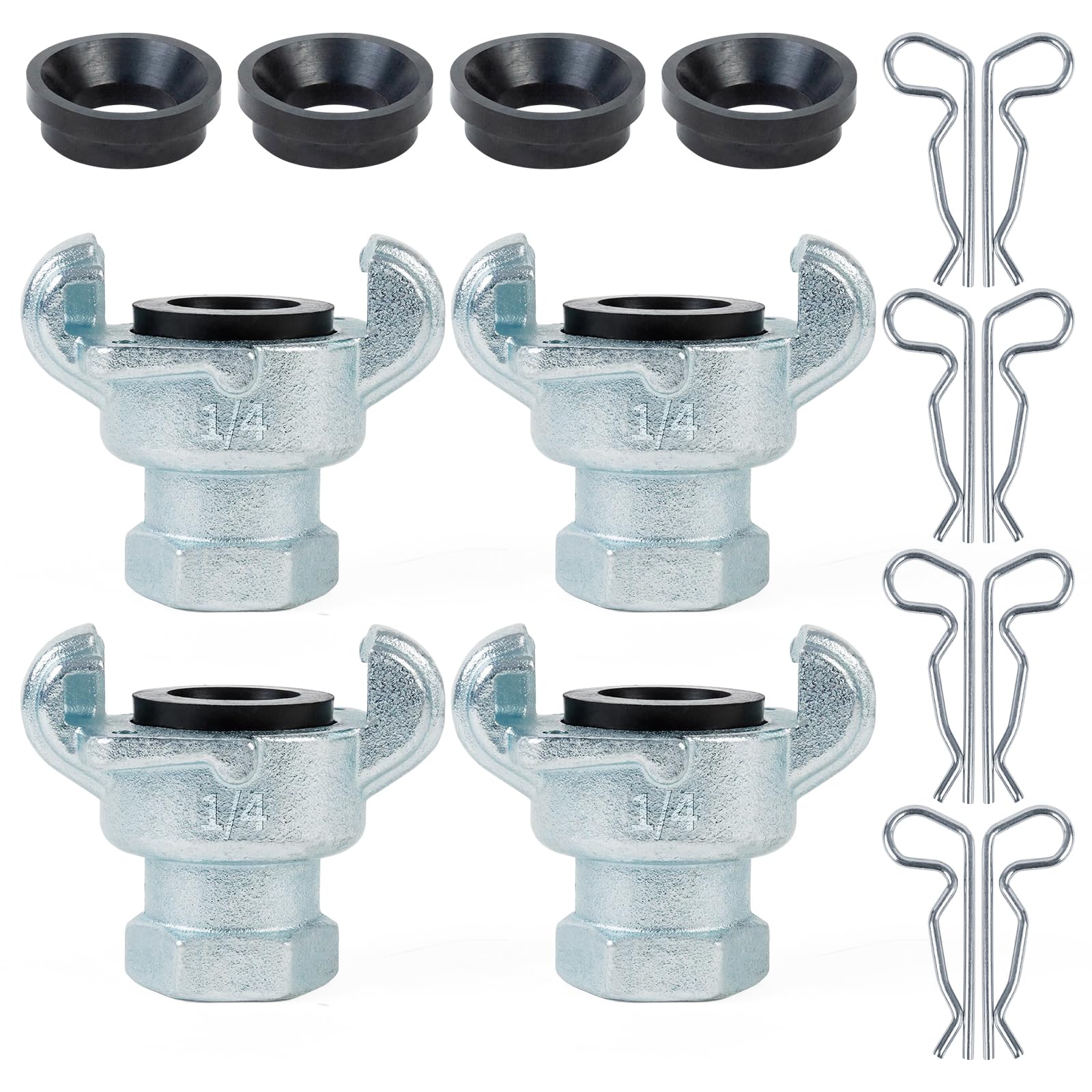 ChillWaves Iron Air Hose Fitting, 1/4" NPT Female 2 Lug Universal ...