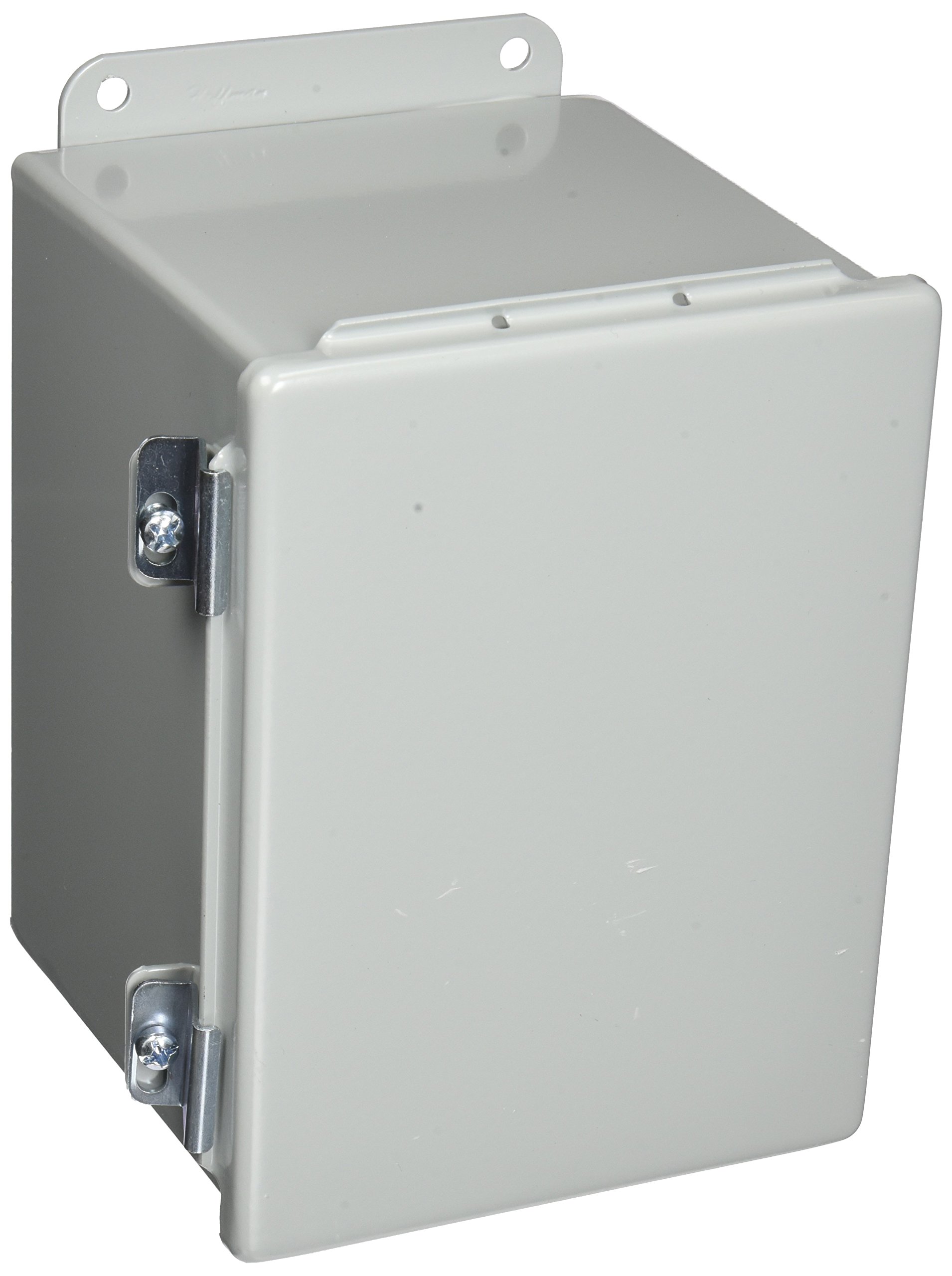 Hoffman A8066CH J Box, NEMA 12, Hinged Cover, Steel, 8.00" x 6.00" x 6. ...