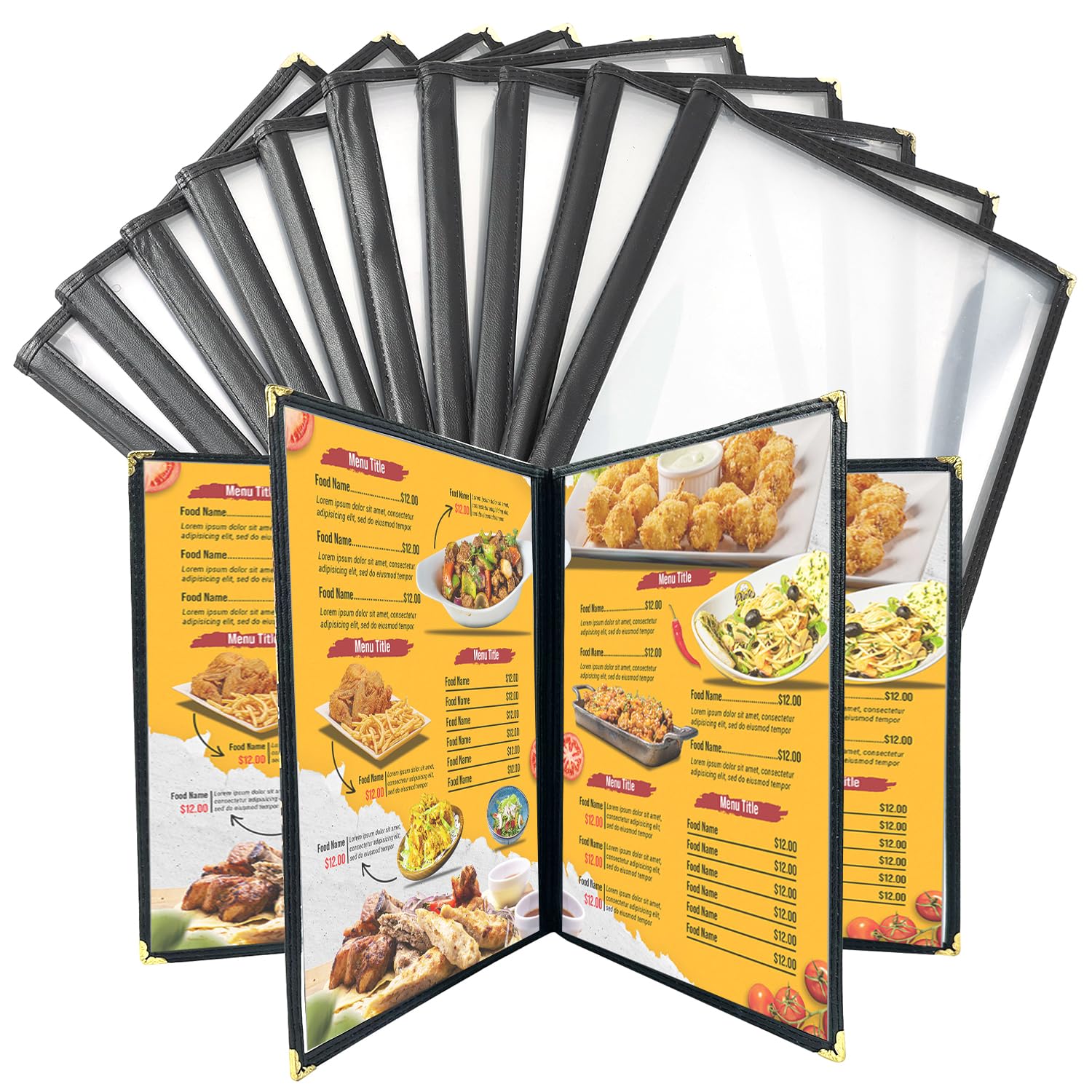 Snapklik.com : FLKQC Menu Covers 10PCS 8.5 X 11 Transparent Restaurant ...
