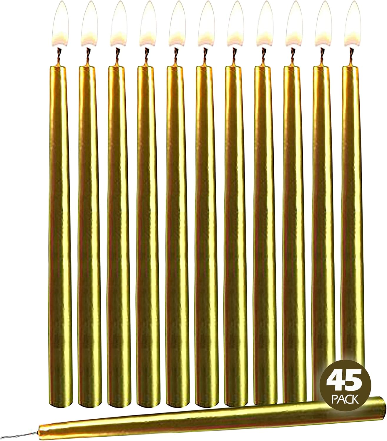 Amazon.com: Gold Birthday Candles 45 Pack – Dripless Decorating Candle ...