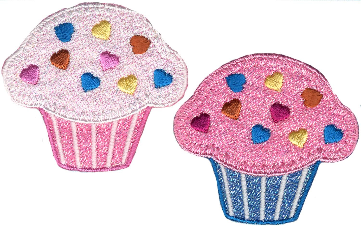 Amazon.com: "BAKING" w/CUPCAKES- Iron On Embroidered Applique Patch ...