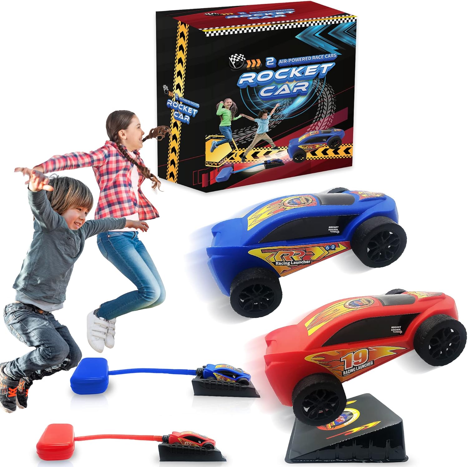 Amazon.com: Car Rocket Launcher For Kids Super Catapult Car Racers ...