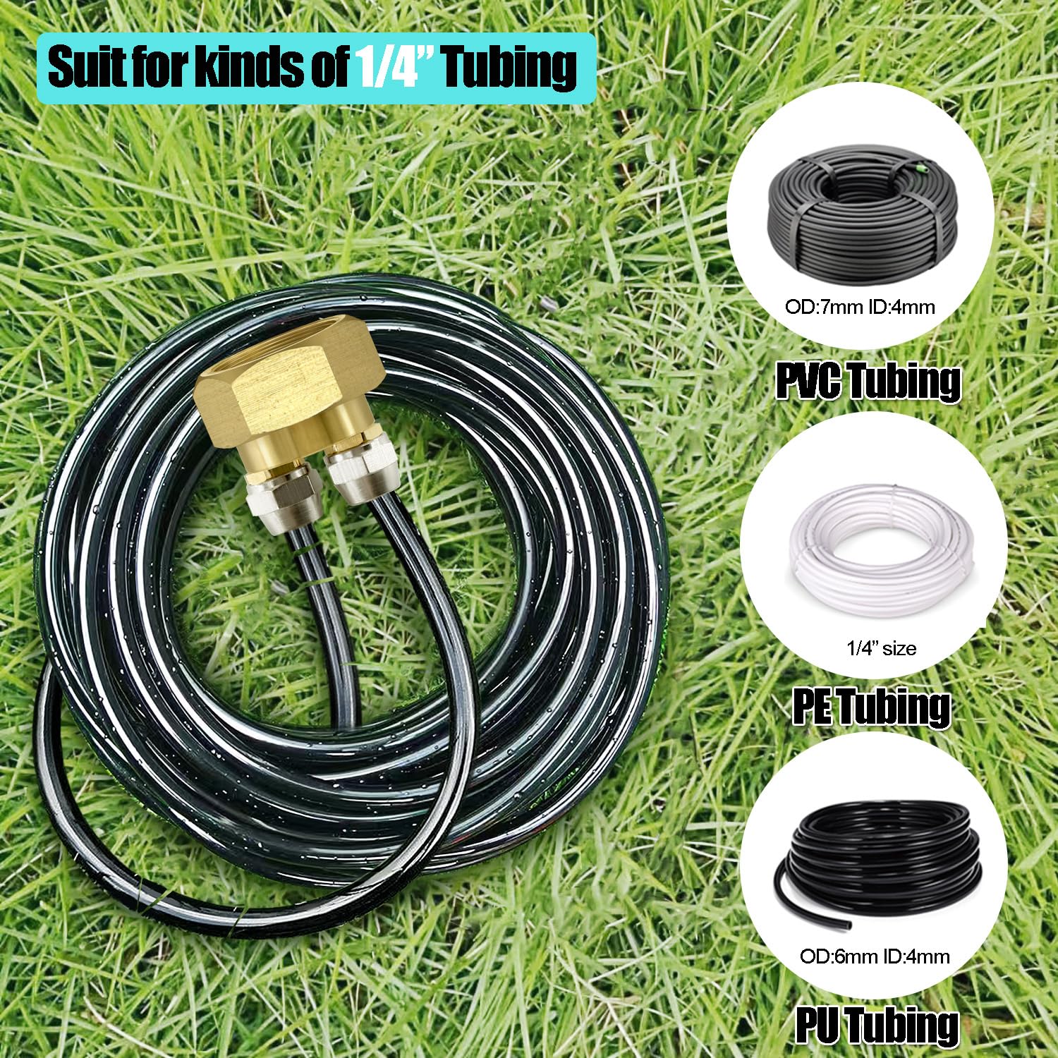 Snapklik.com : Drip Irrigation Hose Connector, 4 Pcs 3/4" To Dual 1/4 ...
