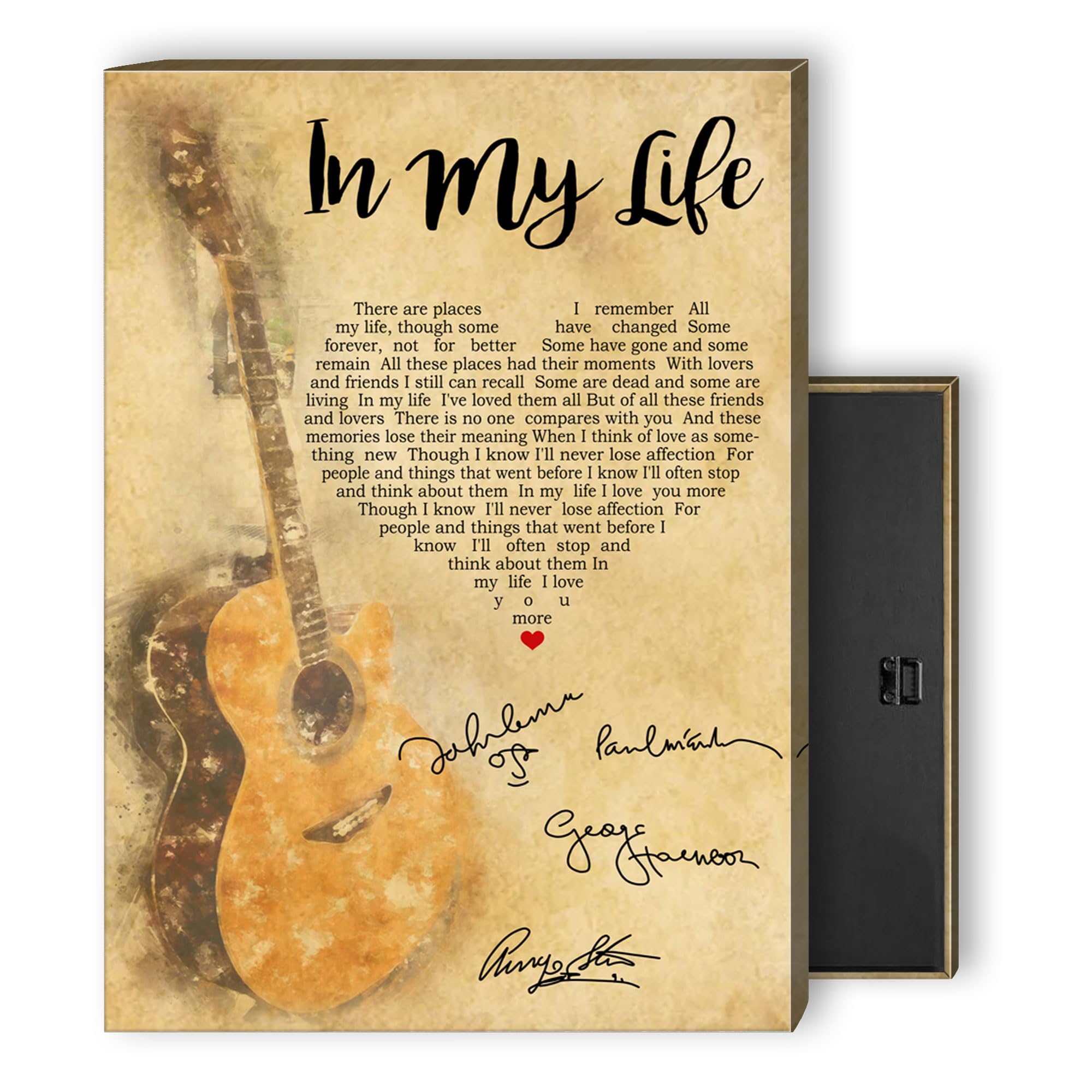 Amazon.com: DTD GLOBAL Guitar in My Life Lyrics Poster, Song Lyrics ...
