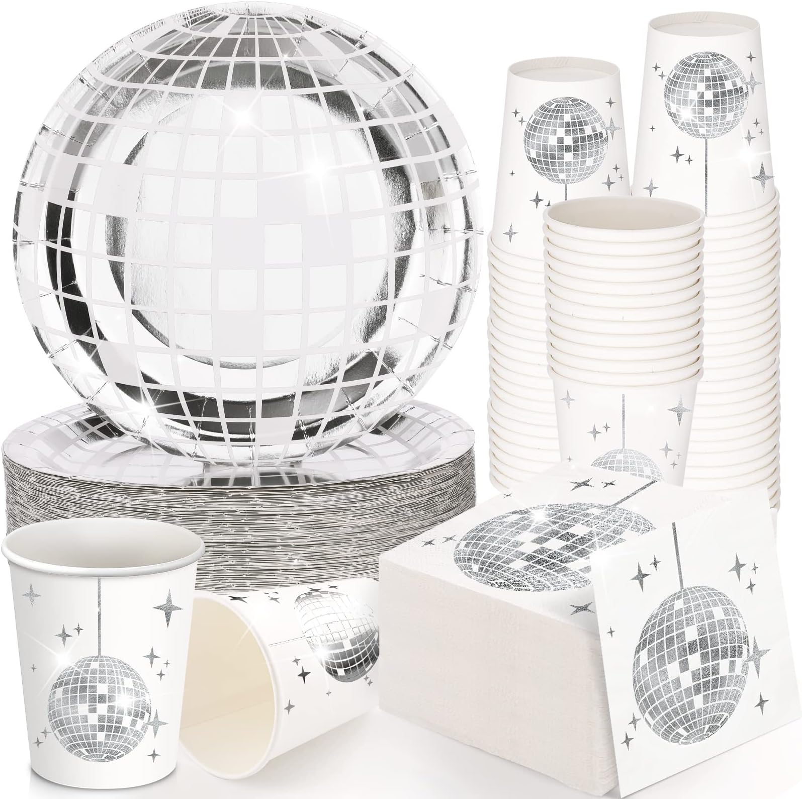 Amazon.com: 200PCS Disco Theme Party Plates and Napkins 1970s Birthday ...