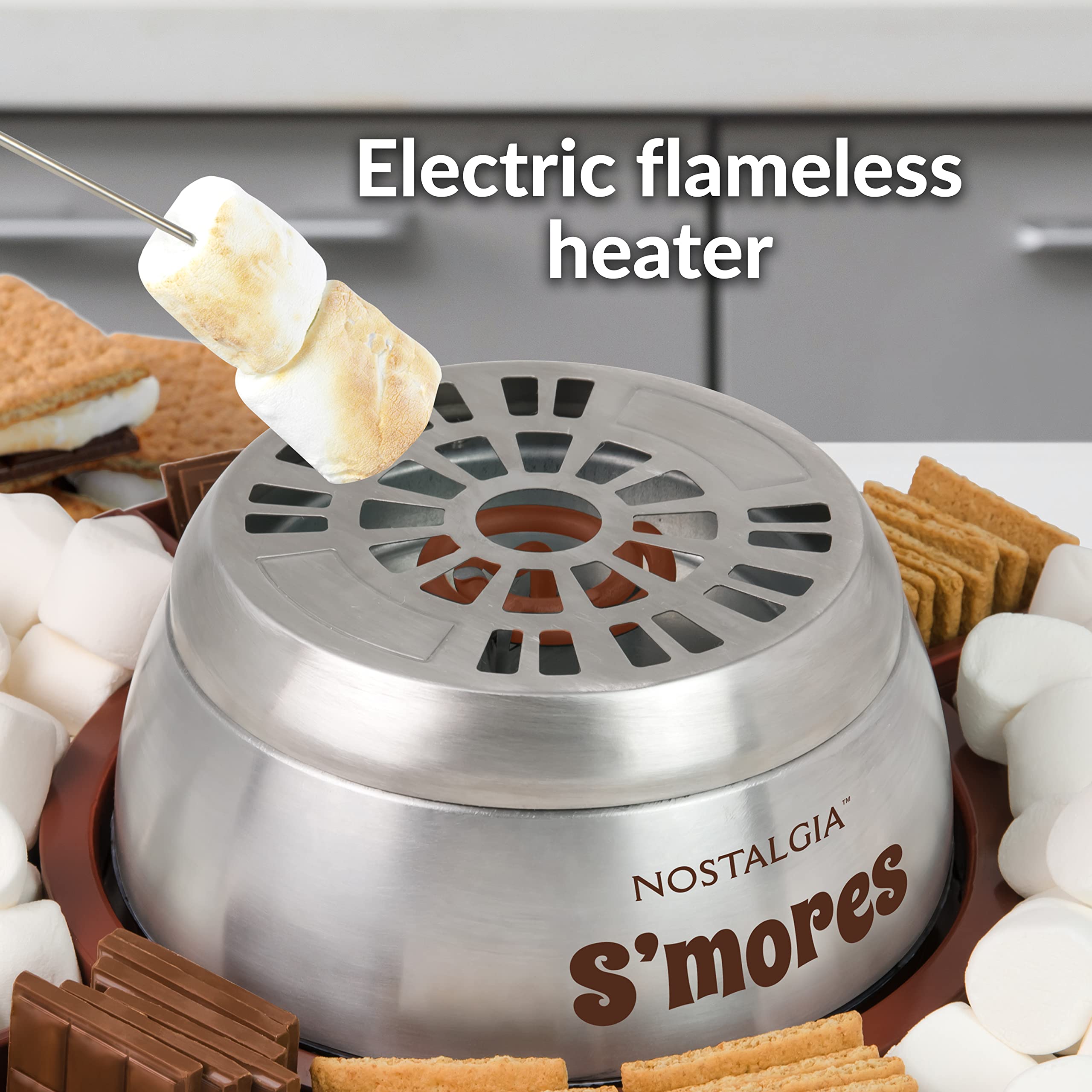 Snapklik.com : Nostalgia Tabletop Indoor Electric Smores Maker - Smores Kit