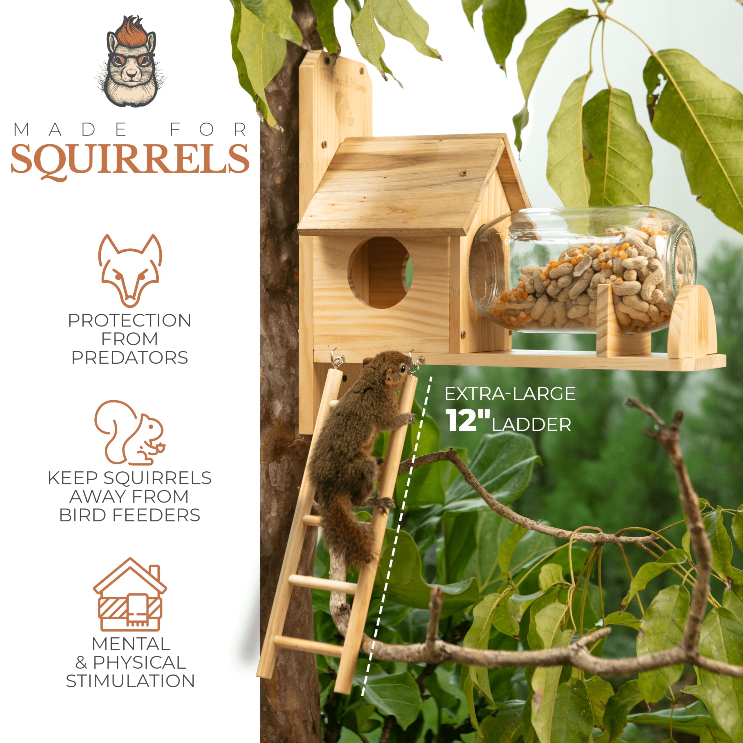 Squirrel Picnic Table Feeder Super Sturdy Squirrel Feeder With Nut Bar ...