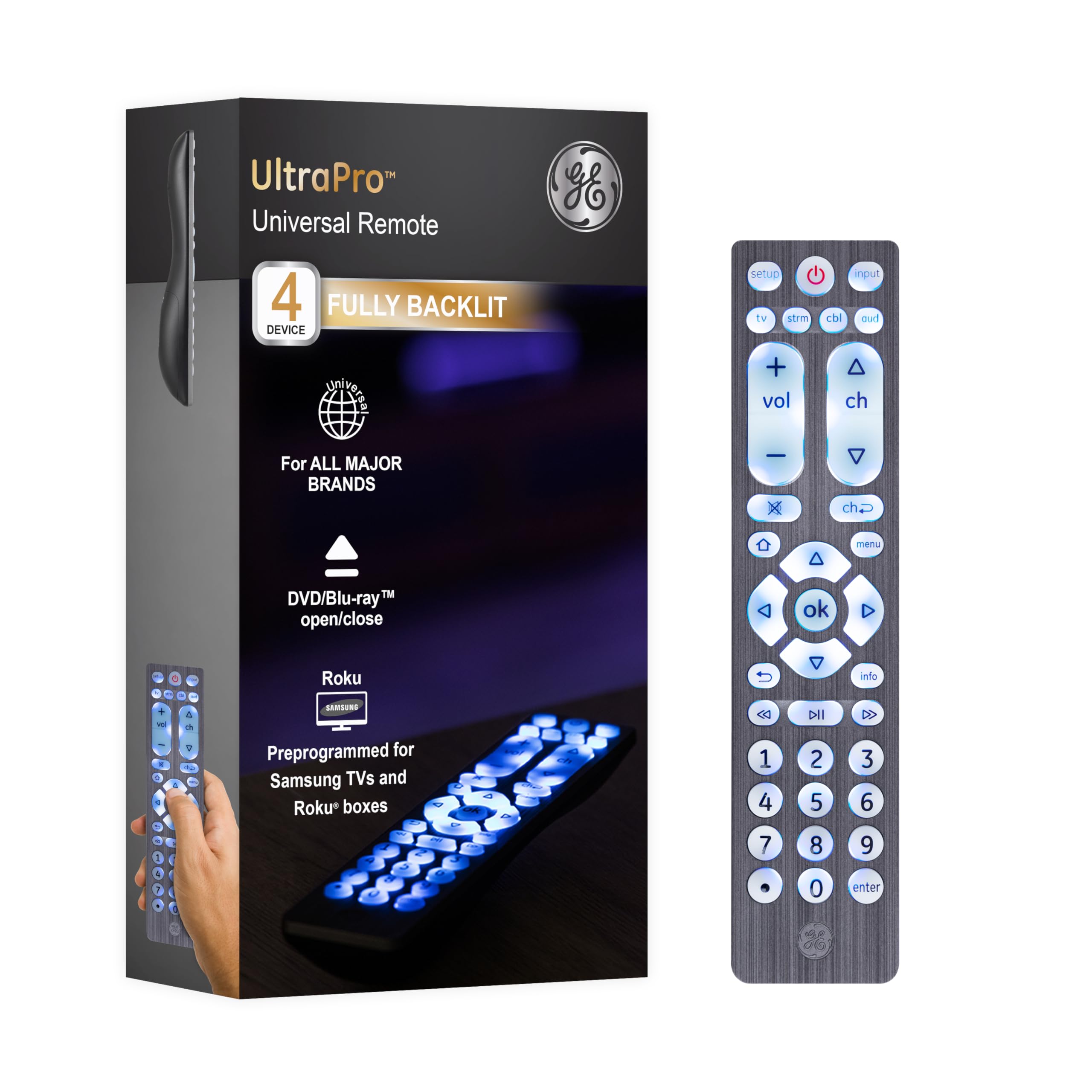 Amazon.com: GE Universal Remote for Seniors, Elderly and Visually ...