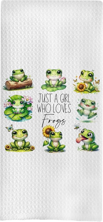 Amazon.com: GCFET Frog Gifts Kitchen Towels - Frog Gifts Decorative ...