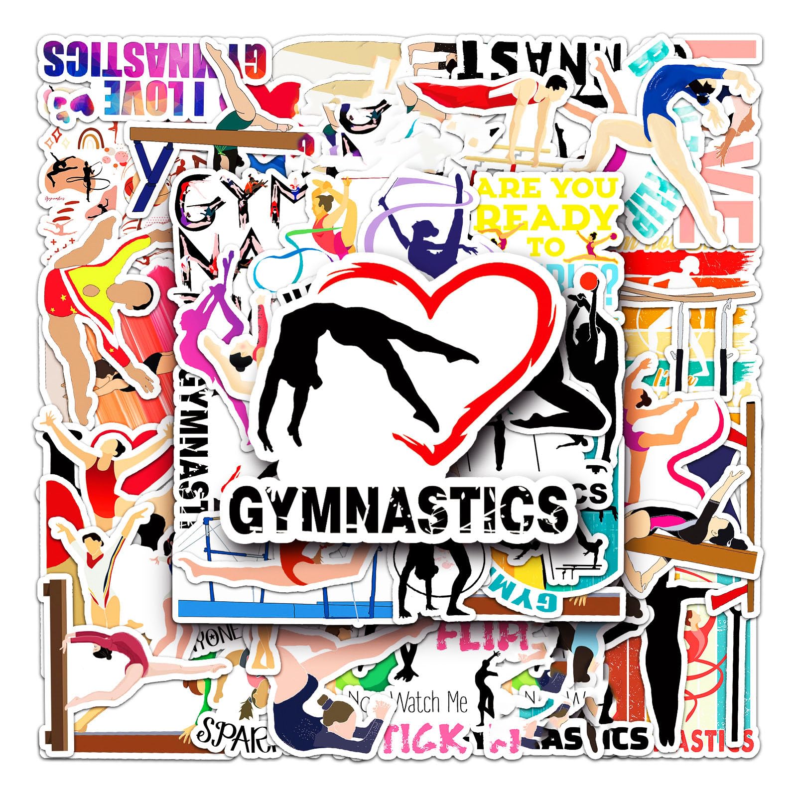 Amazon.com: 50Pcs Gymnastics Stickers Fitness Sports Waterproof ...