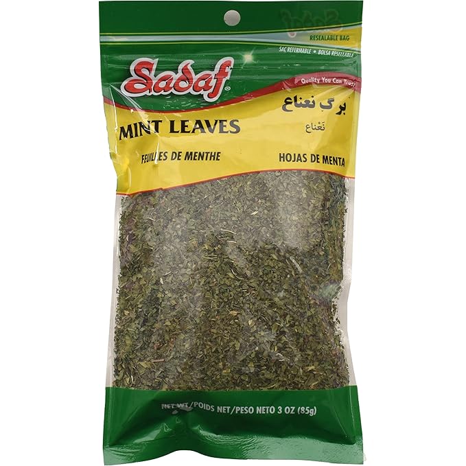 Amazon.com : Sadaf Mint Leaves Cut - Dried mint leaves cut and sifted ...