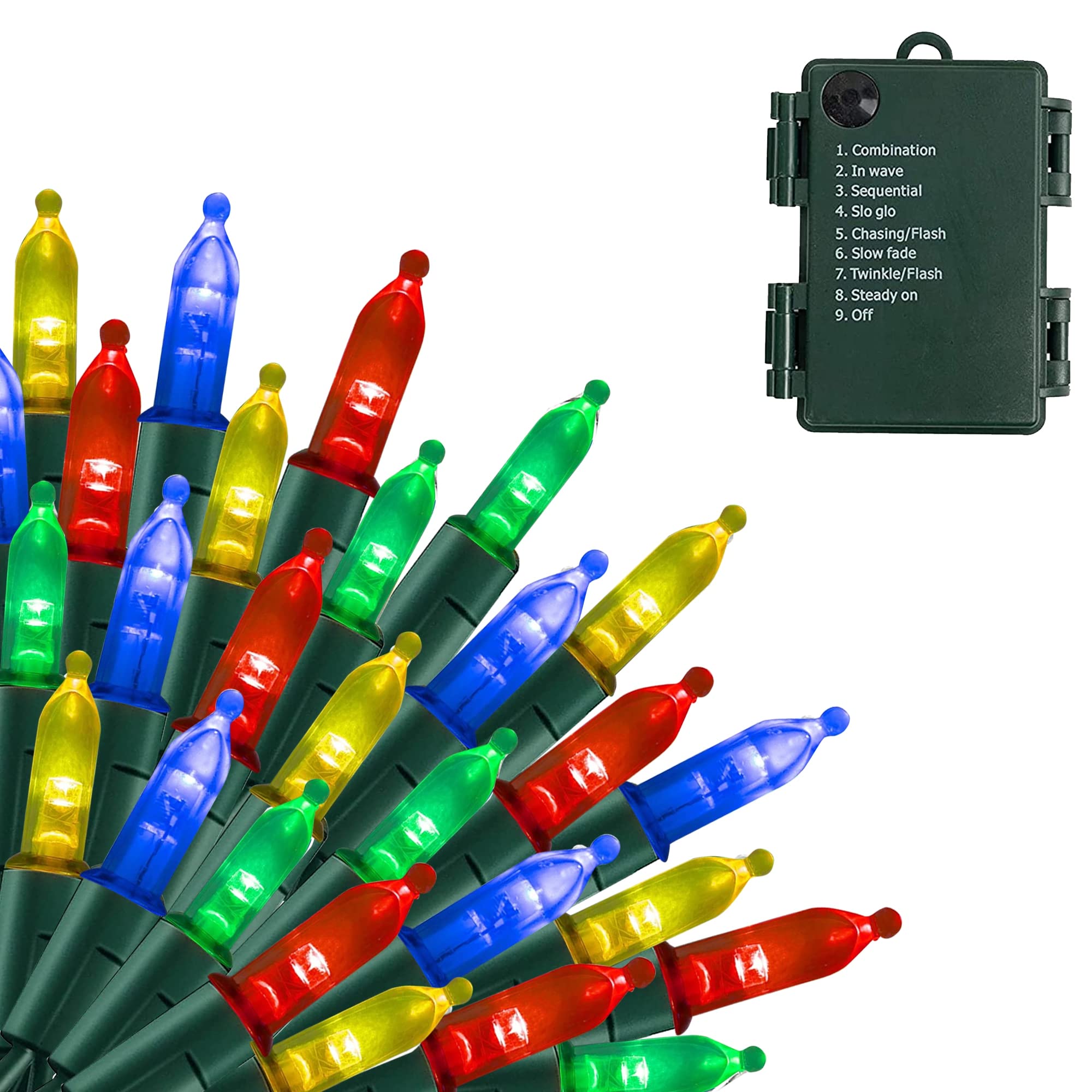 Uptotop Battery Operated Christmas Mini String Lights, 50 LED 16FT ...