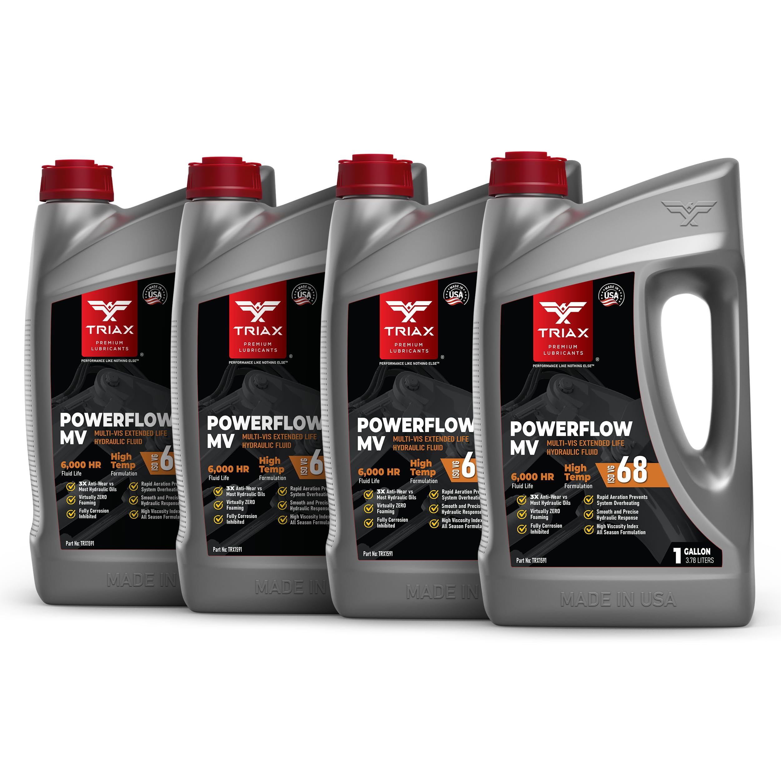 Snapklik.com : TRIAX Powerflow MV 68 Premium HLP Hydraulic Oil, 6000 ...