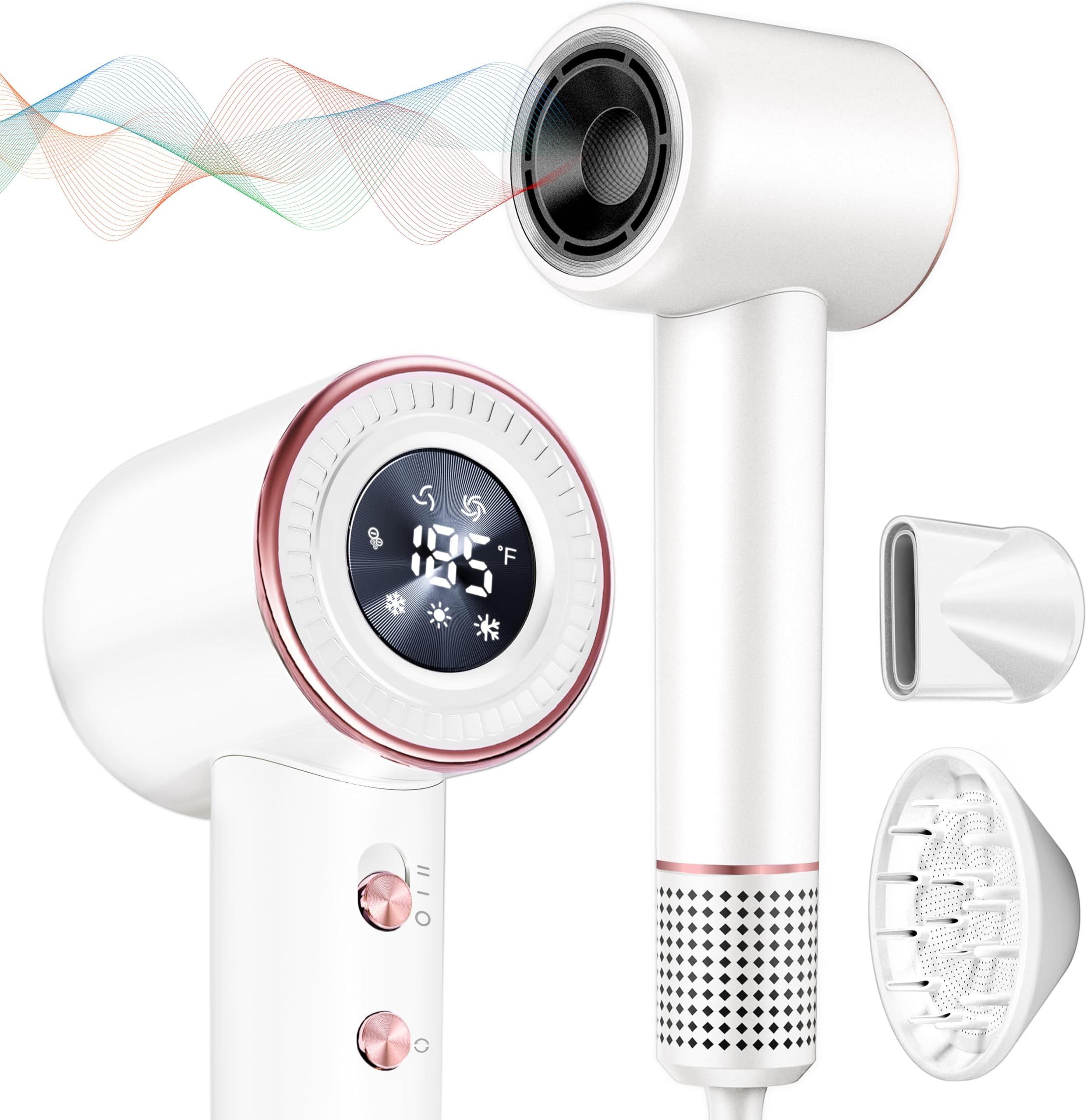 Amazon.com : Rudd Hair Dryer with Diffuser, High Speed Hair Dryer with ...