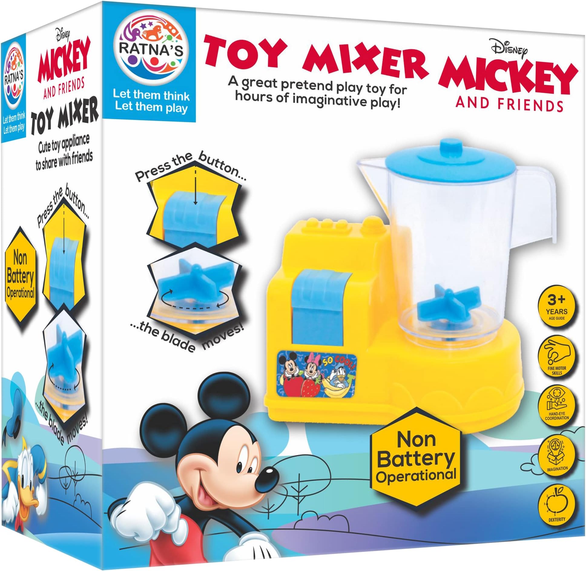 Buy Ratna's Disney Mickey & Friends Themed Toy Mixer | Real Operating ...
