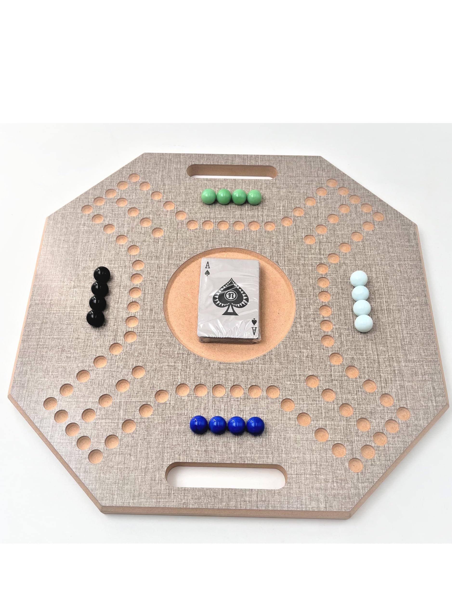 Funz Jackaroo Wooden Board Game for 4 Players With Glass Marbles and ...