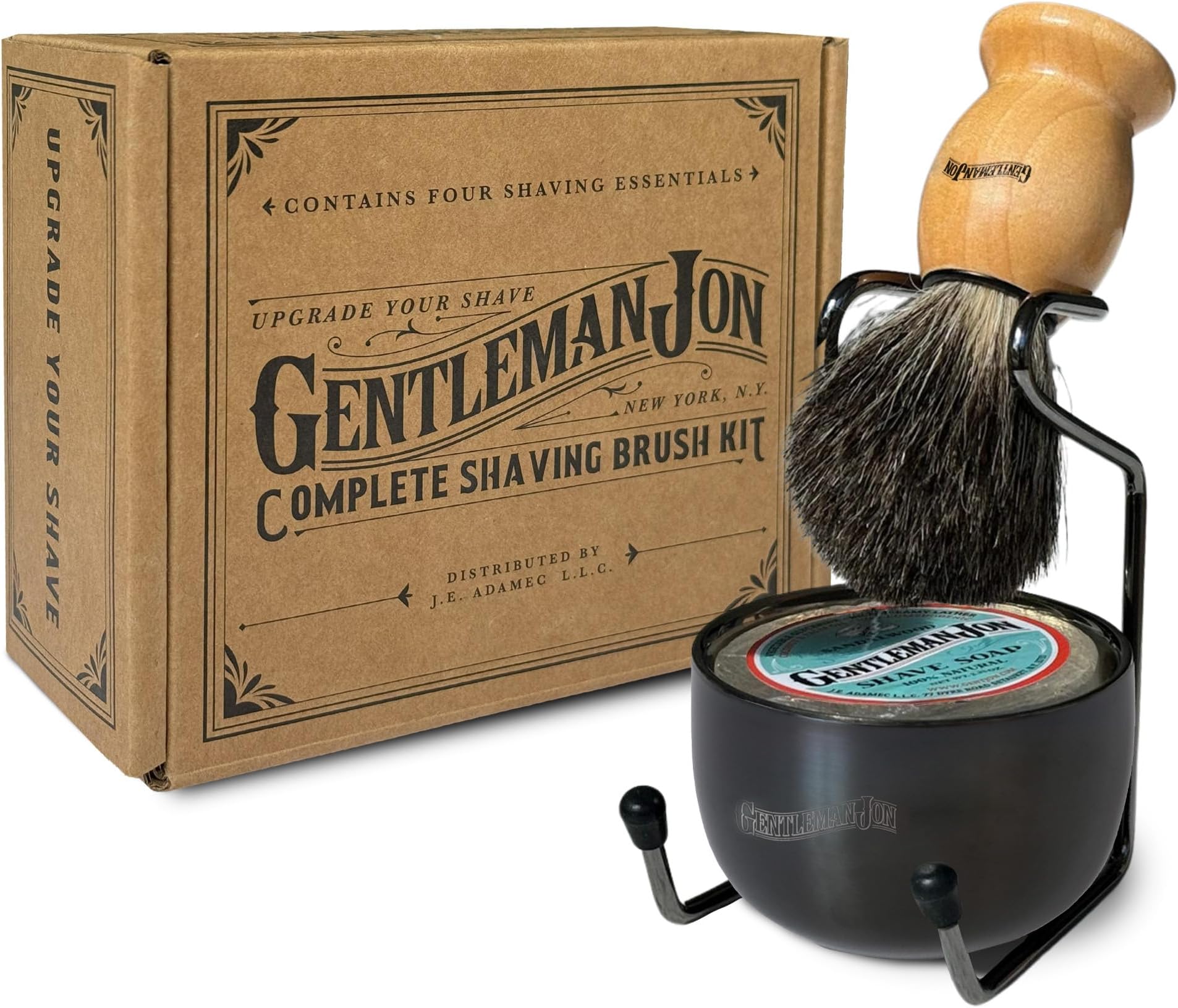 Amazon.com : Gentleman Jon Complete Shaving Brush Kit – Old Fashion ...