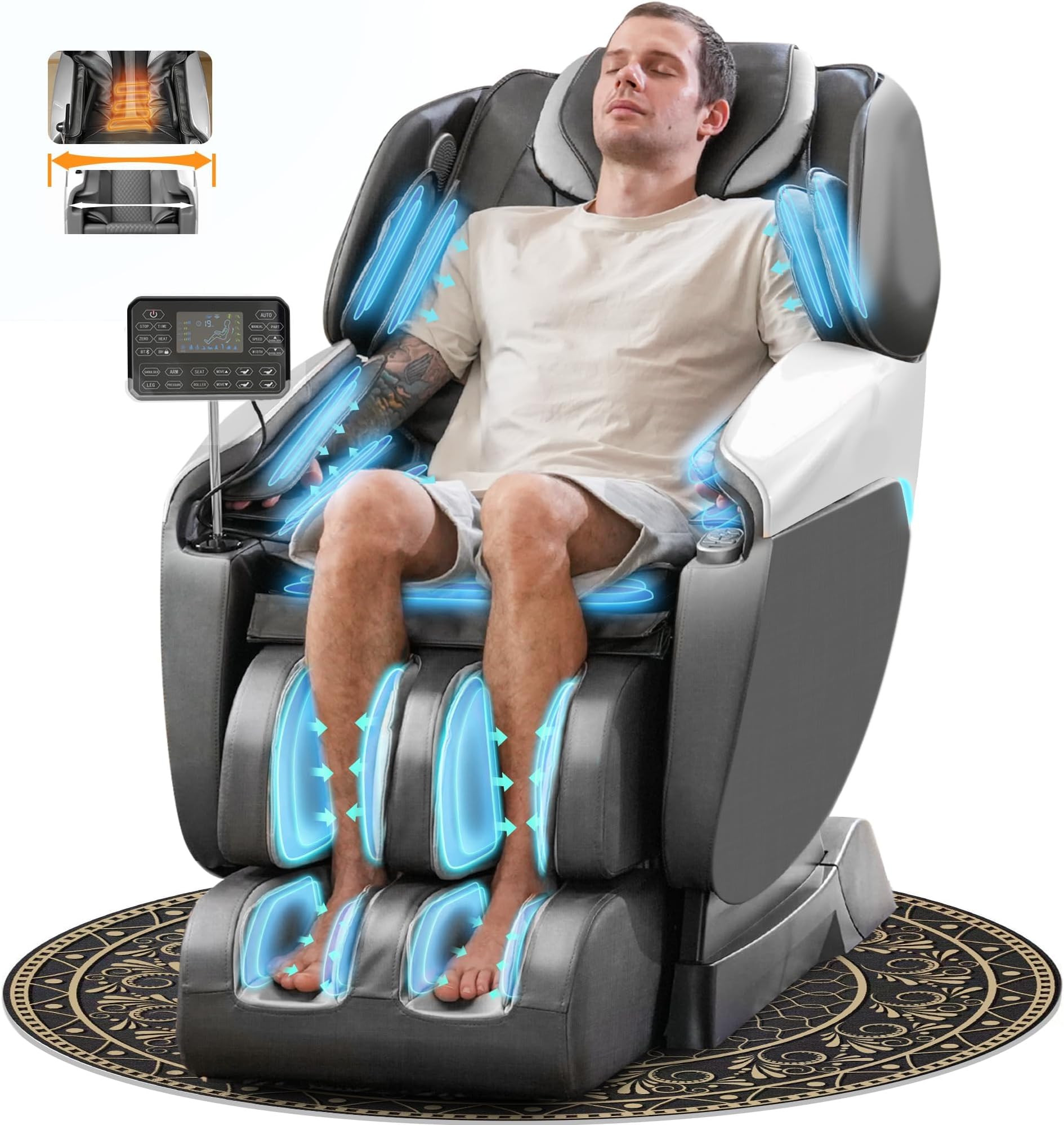 Amazon.com: Titan Luna | Cream | 3D Massage Chair | Zero Gravity ...