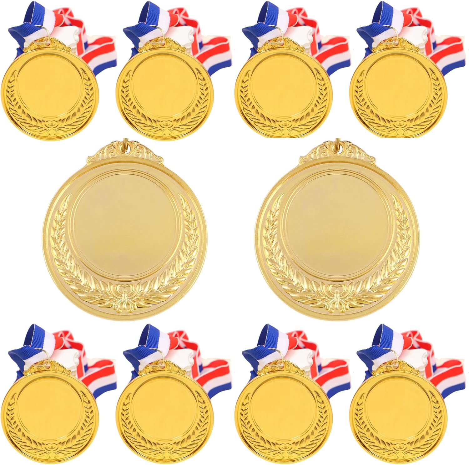 Amazon | Quikaboo メダル 金メダル 優勝メダル 子供 記念メダル 優勝 表彰式 運動会 表彰 景品 おもちゃの゙メダル 保育園 10個セット (10個入 ...