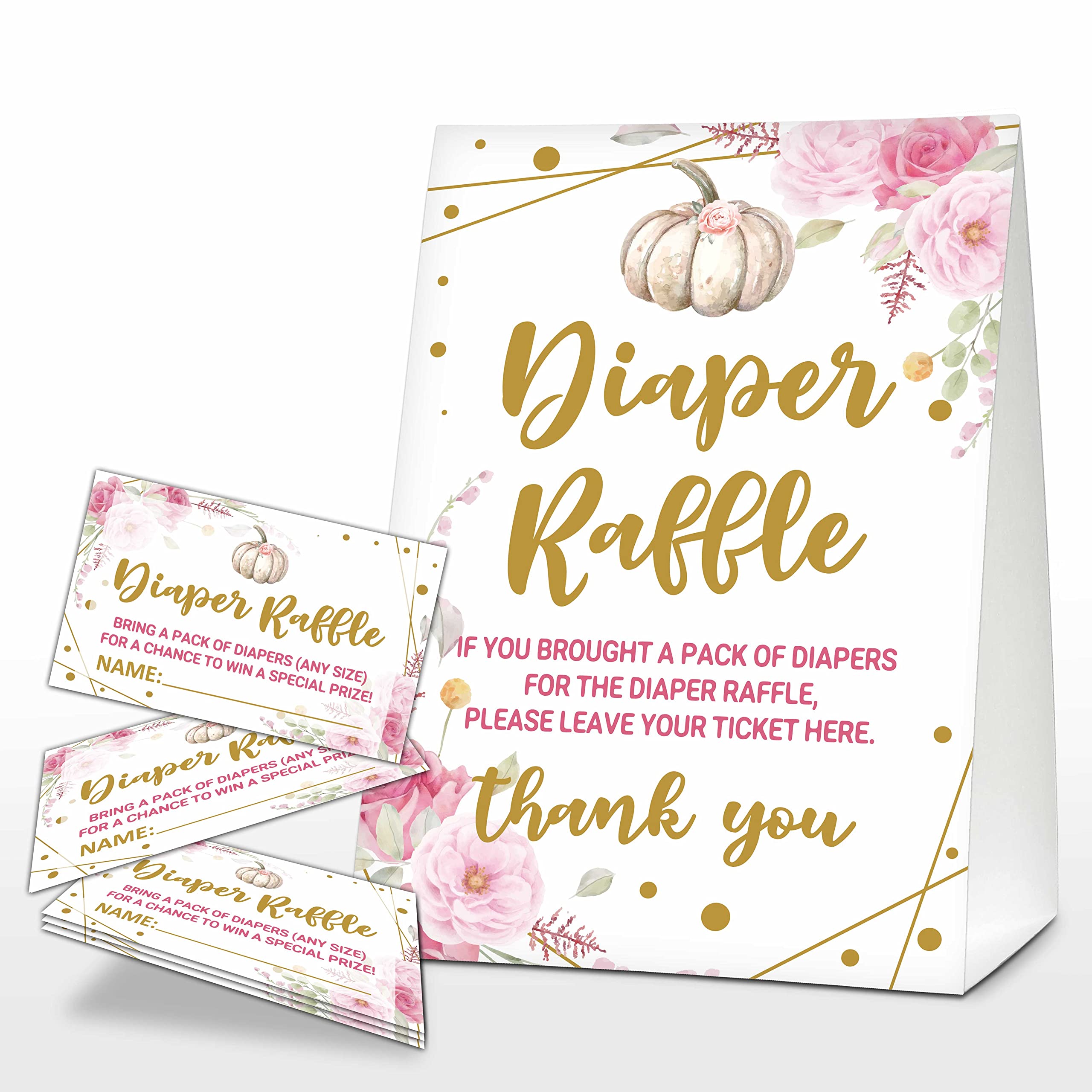Cartel De Rifa De Pañales Imprimible De Color Rosa
