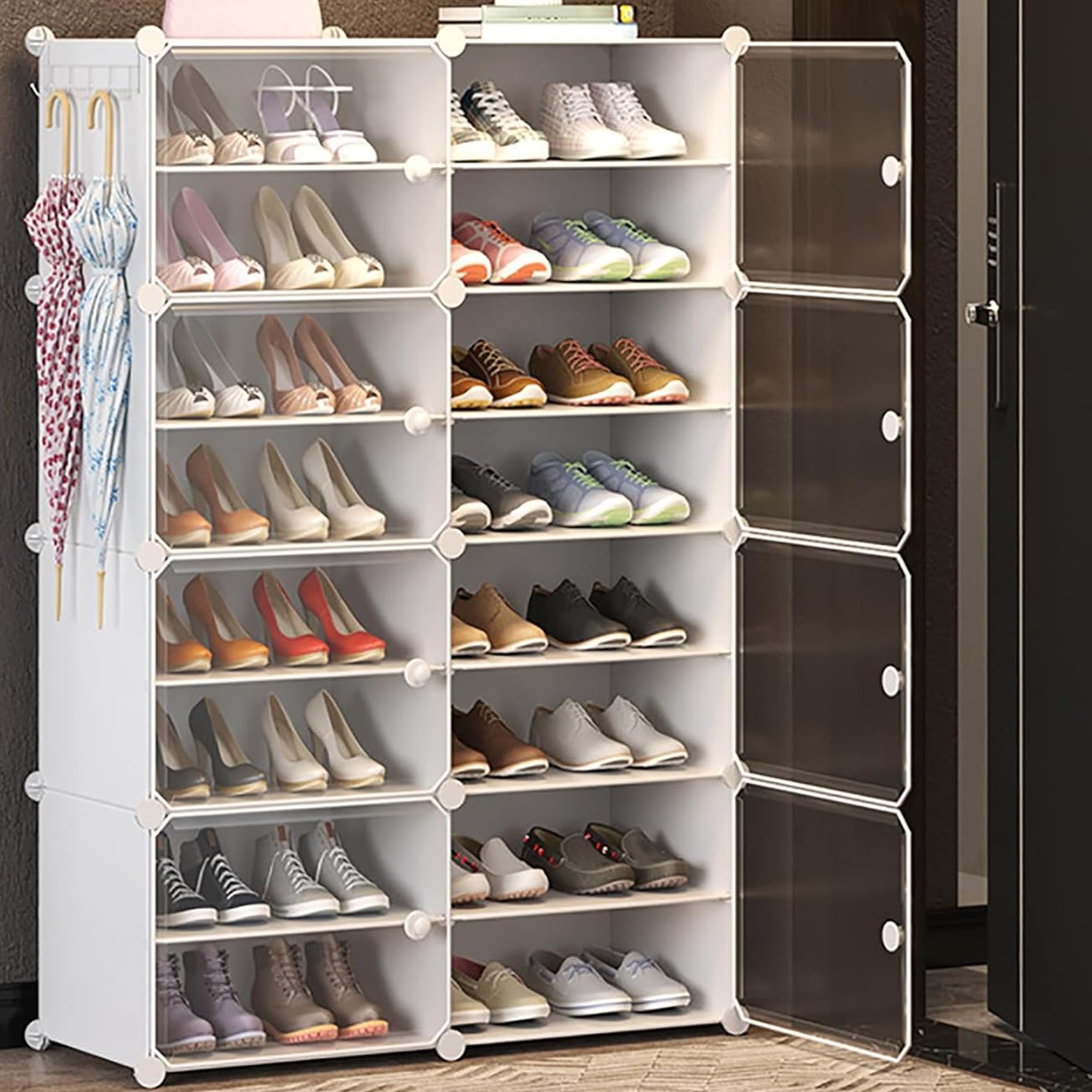 AYSIS Shelf Shoe Rack Box Plastic Shoe Rack for Home Plastic Shelves ...