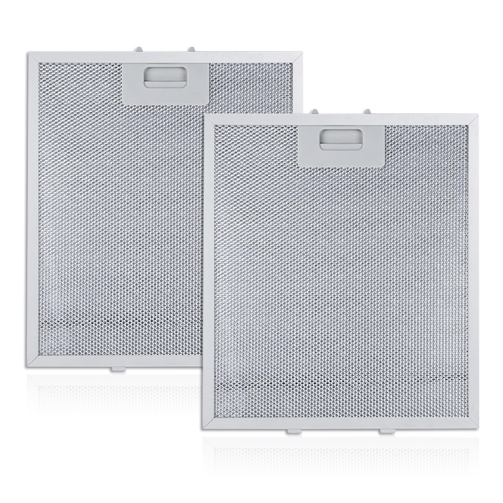 2 Pack Cooker Hood Filter 320 x 260 mm, Universal Metal Grease Filter ...