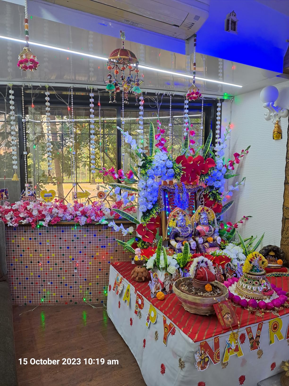 Party Around™ Happy Navratri Banner and Photo Booth Props for Navratri ...