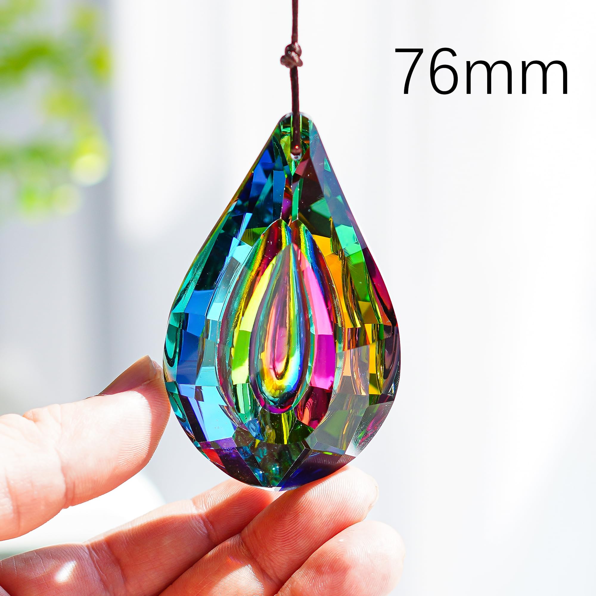 Snapklik.com : Set 2 Crystal Prisms Suncatchers For Windows,76mm ...