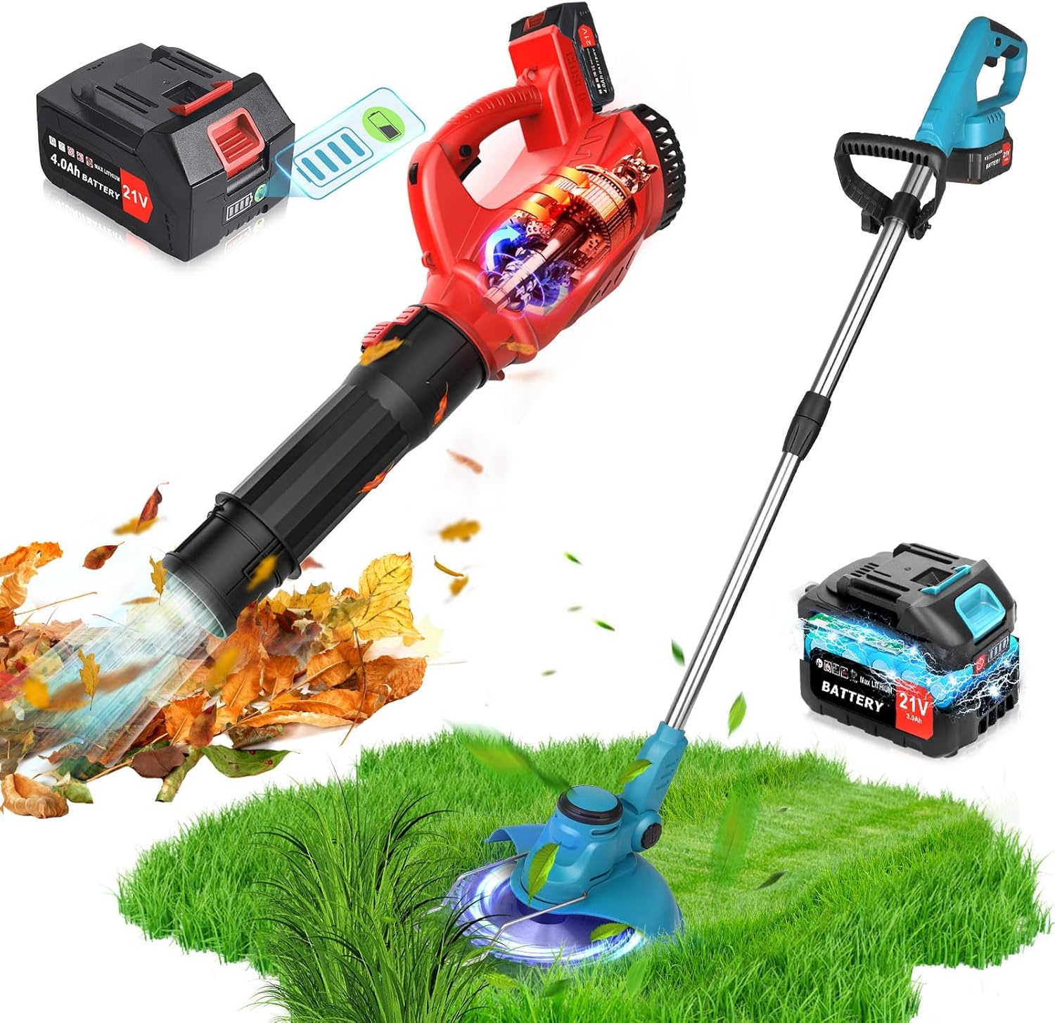 Amazon.com: Brushless Weed Wacker & Leaf Blower Combo : Patio, Lawn ...