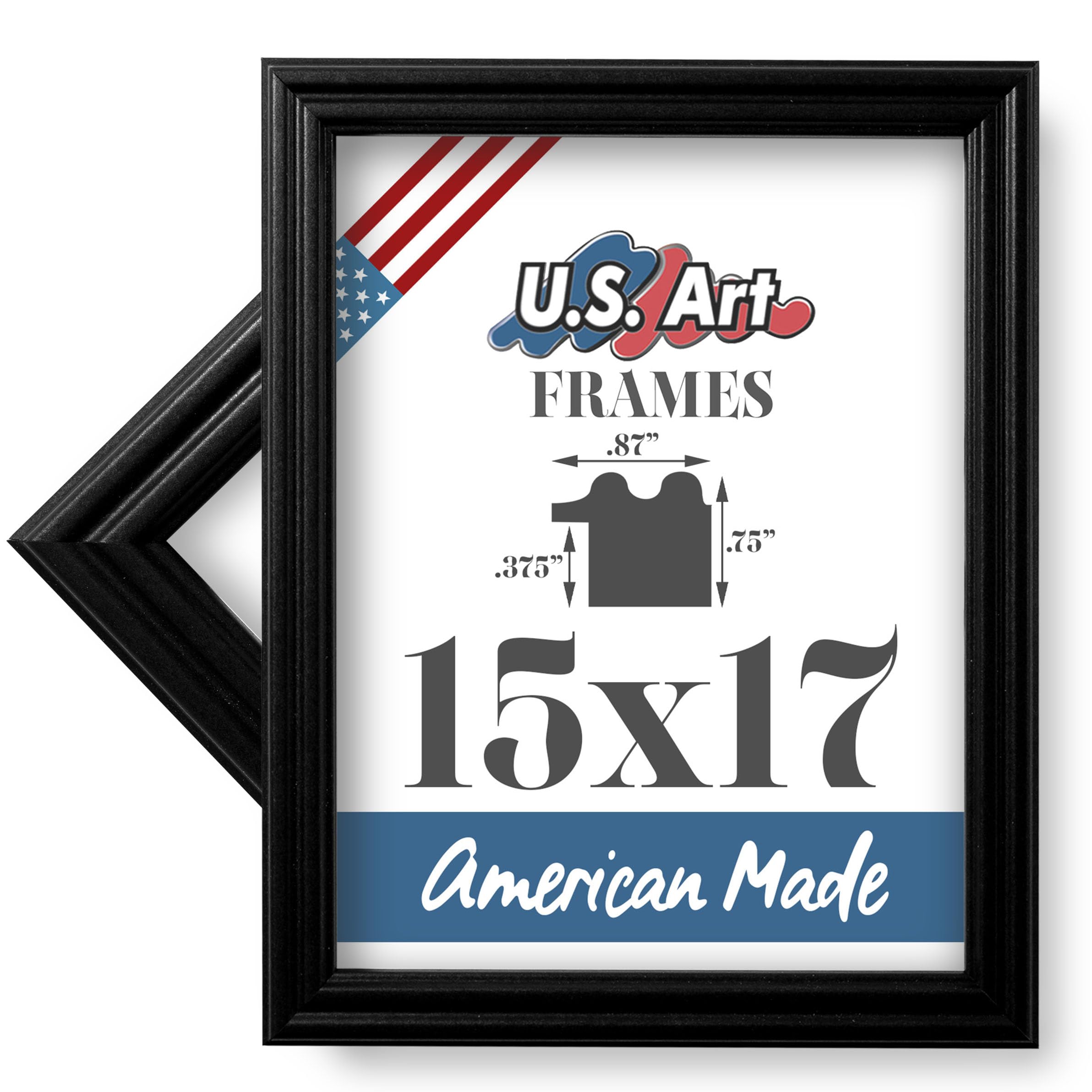 Amazon.com - US Art 15x17 Black .75 in Wooden Photo Picture Poster ...
