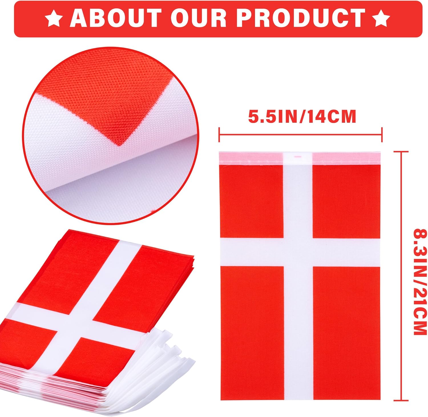 Denmark String Flag Pennant Banner, Small Mini Danish Dane Flags ...