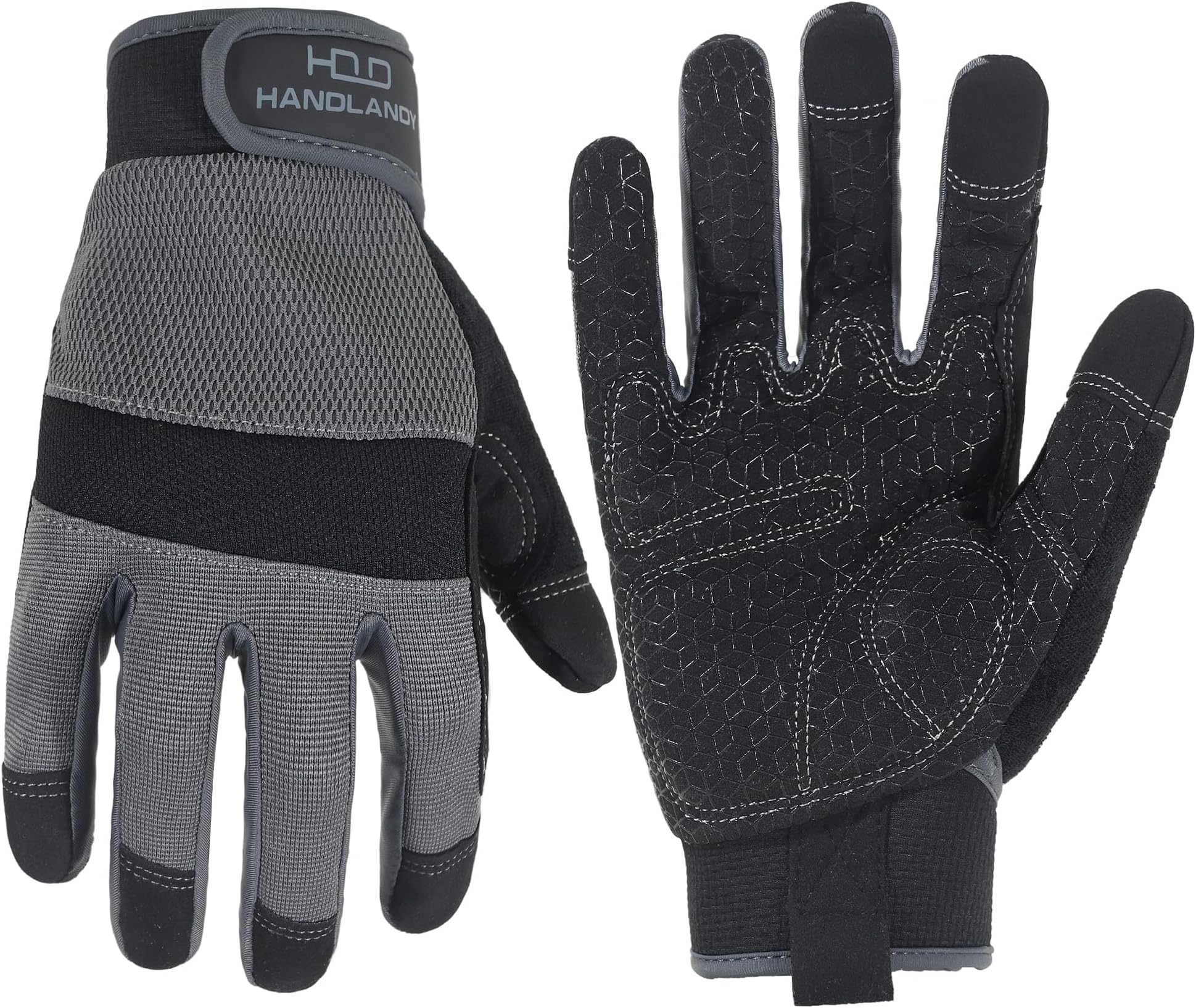 NoCry Heavy Duty Work Gloves for Men with Reinforced Palms & Foam ...