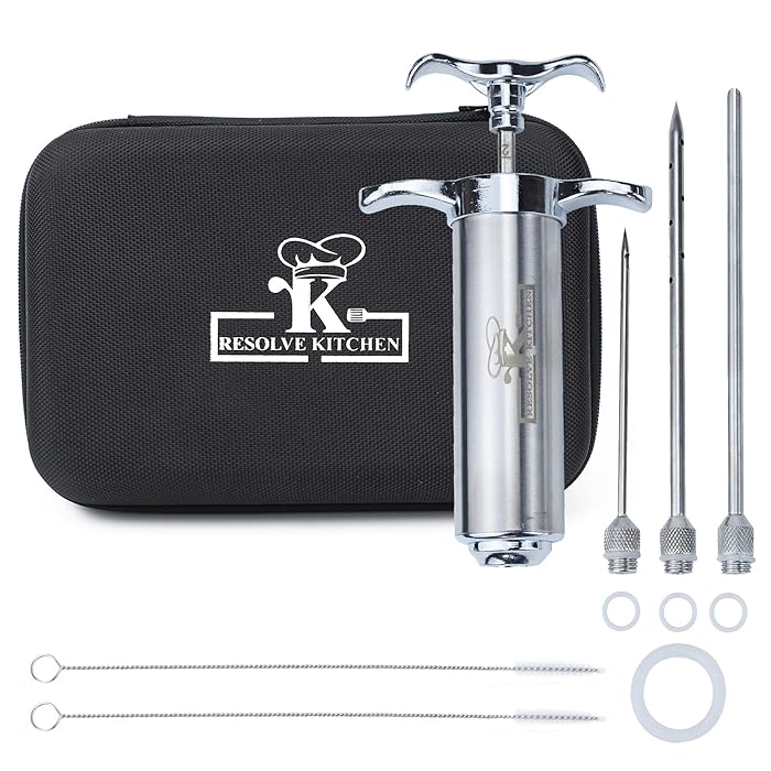 Buy Meat Marinade injector Stainless Steel Meat Injector -For Tender ...